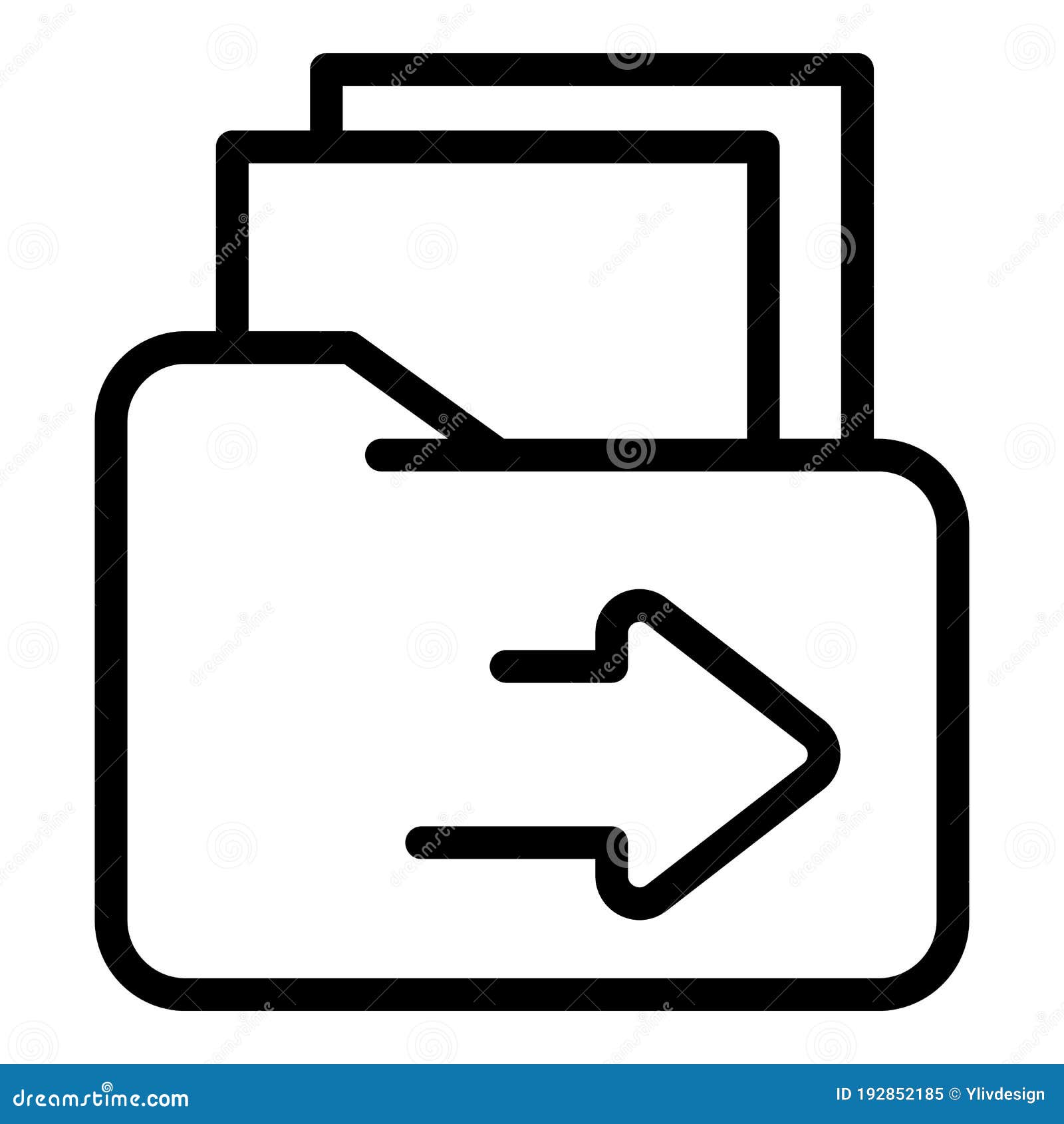 Restructuring Folder Icon, Outline Style Cartoon Vector | CartoonDealer ...