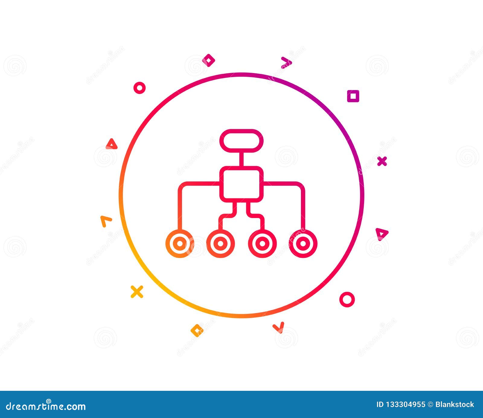 Restructuring Line Icon. Business Architecture Sign. Vector Stock ...