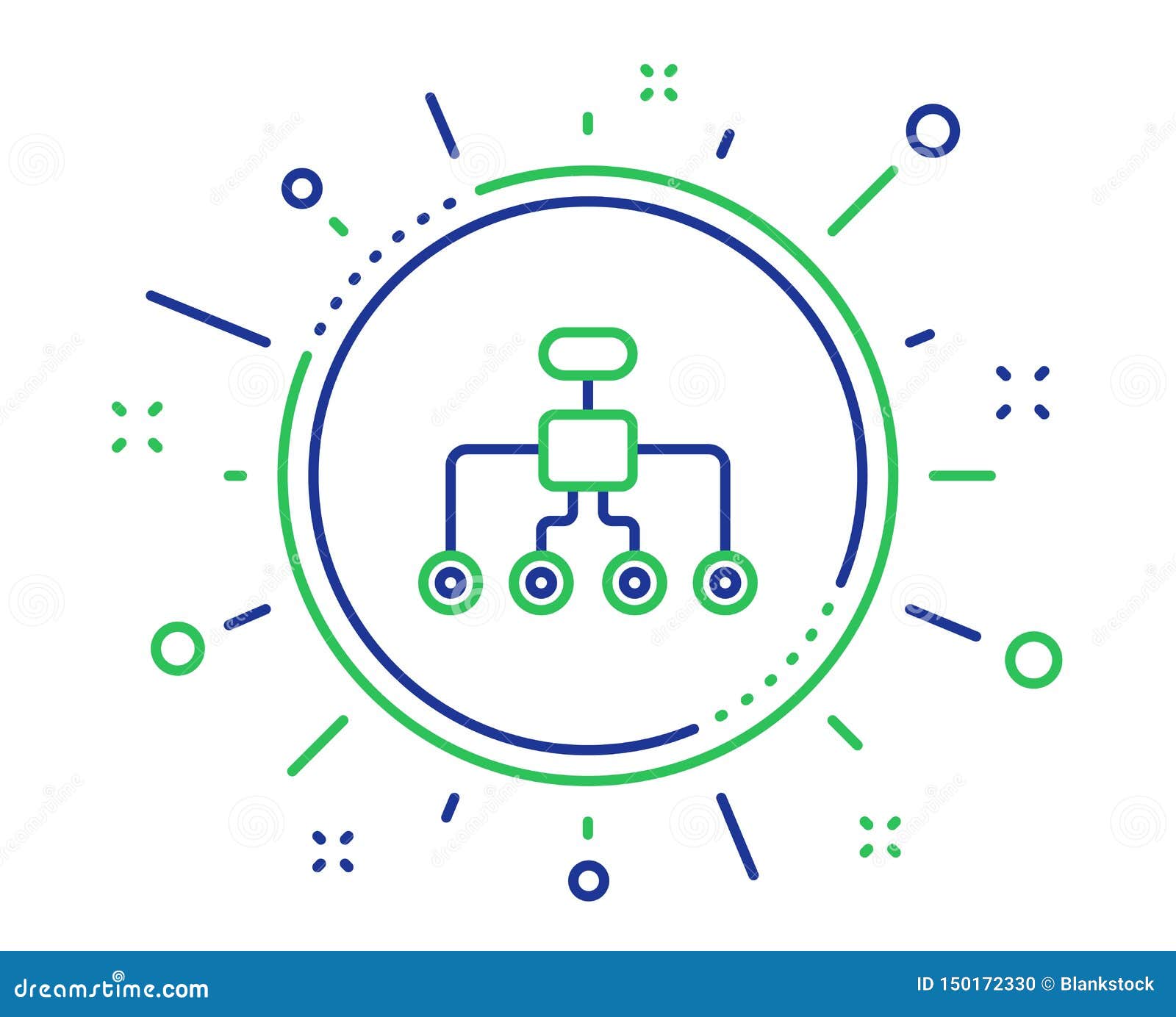 Restructuring Line Icon. Business Architecture Sign. Vector Stock ...