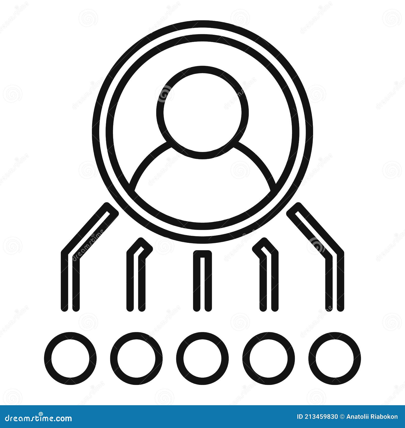 Restructuring Person Icon, Outline Style Stock Vector - Illustration of ...