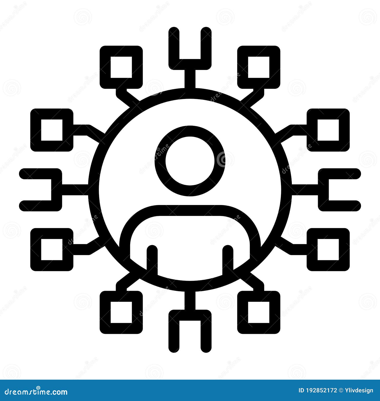 Restructuring Scheme Icon, Outline Style Stock Vector - Illustration of ...