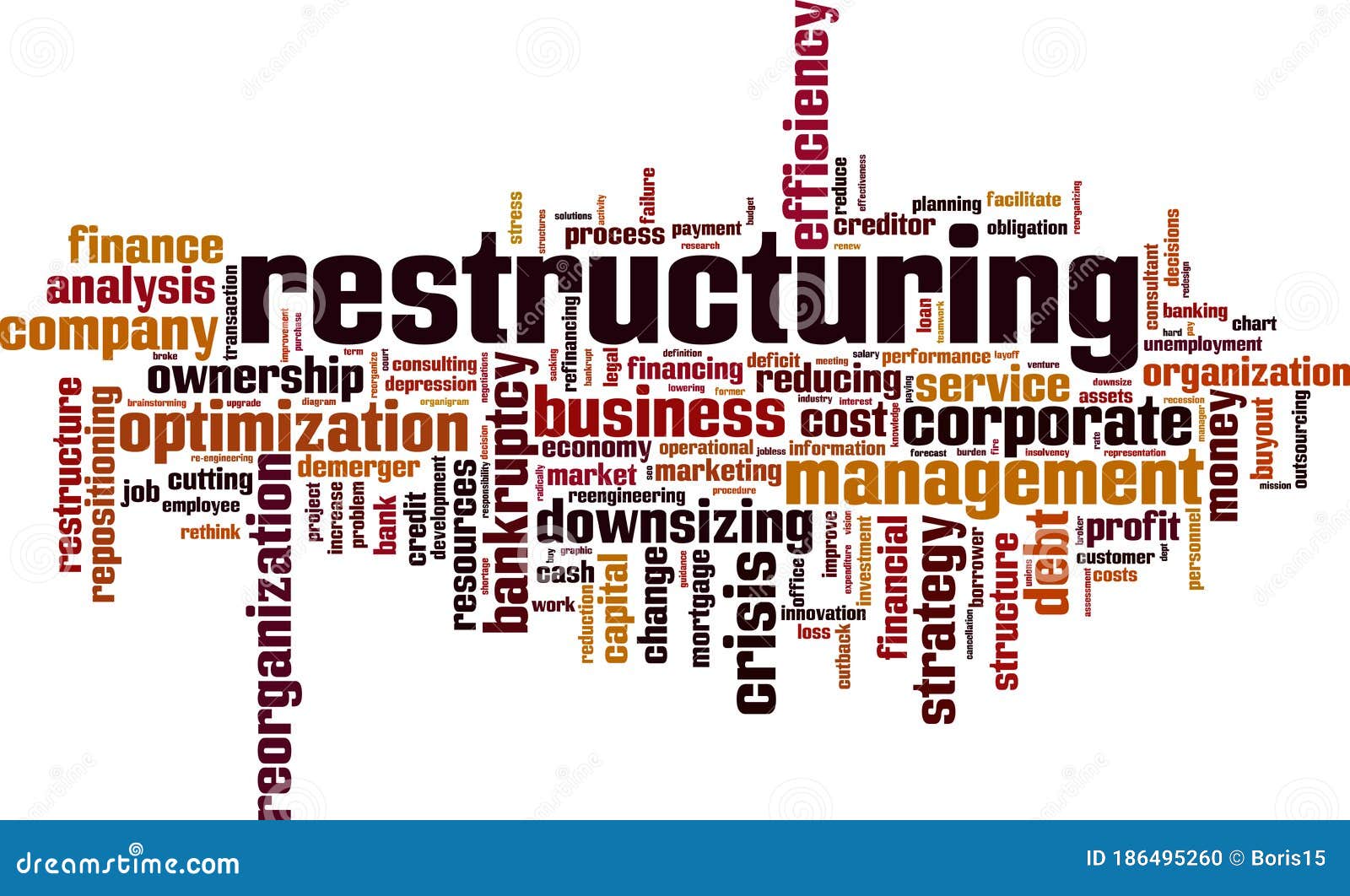 Restructuring Word Cloud Cartoon Vector | CartoonDealer.com #167389741