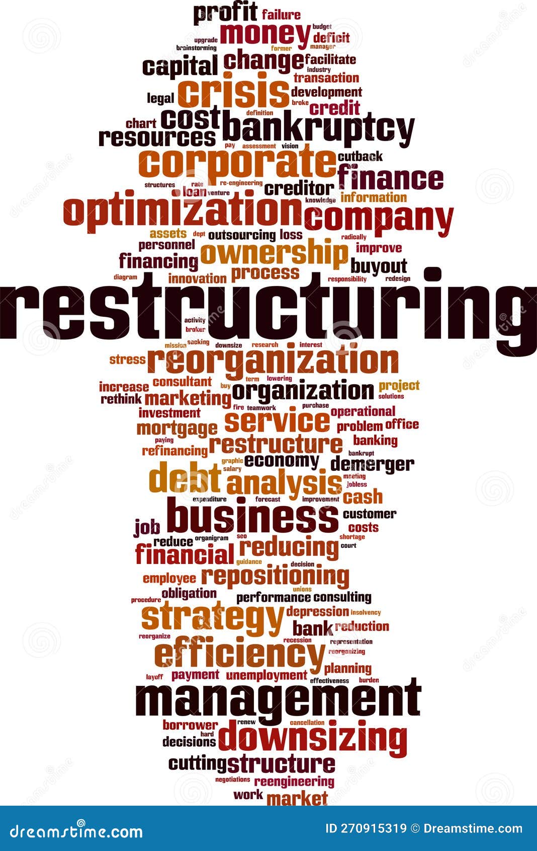 Restructuring Word Cloud Box Package Royalty-Free Cartoon ...