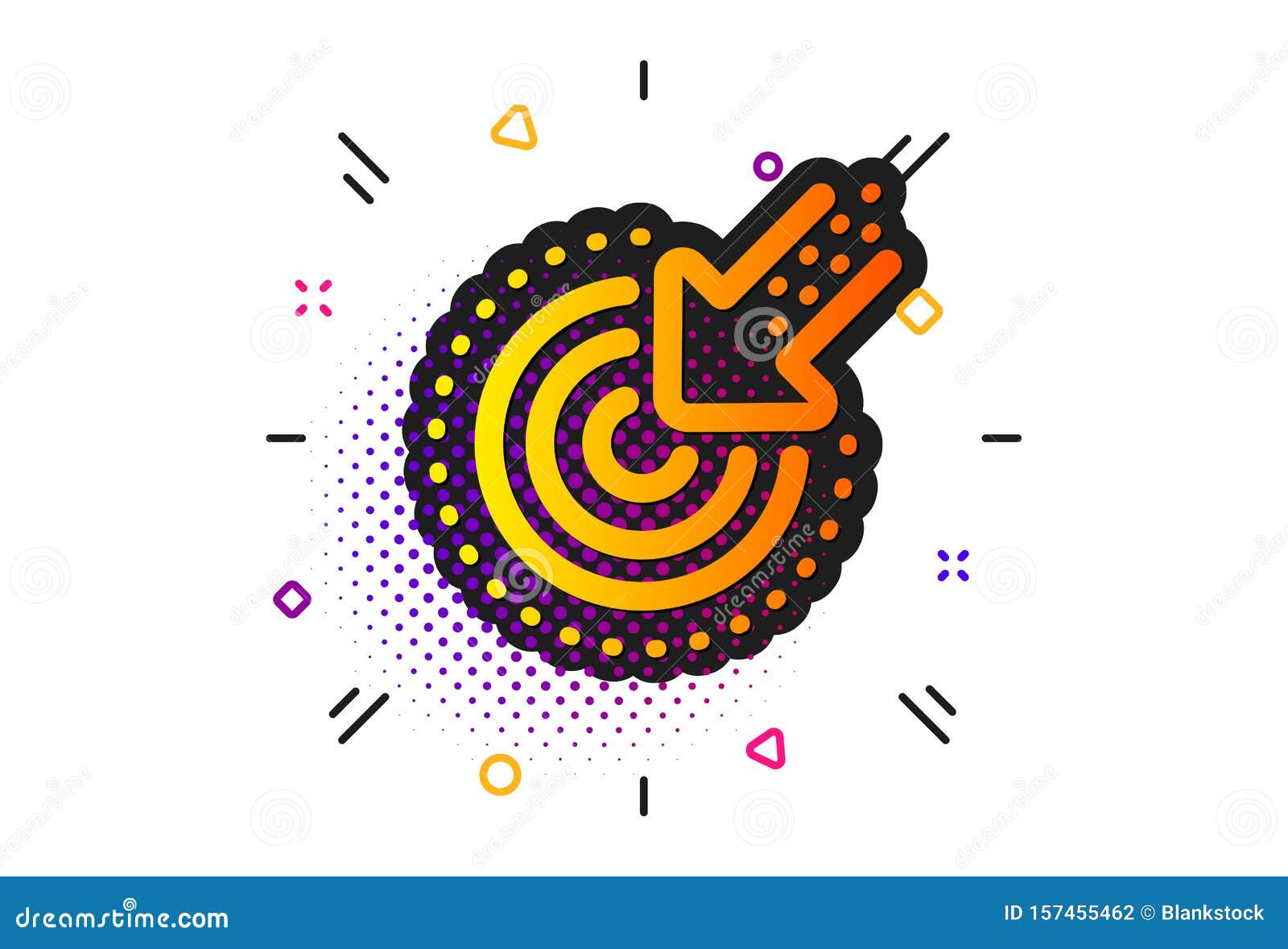 Targeting Icon. Result Arrow Sign. Traffic Management. Vector Stock ...