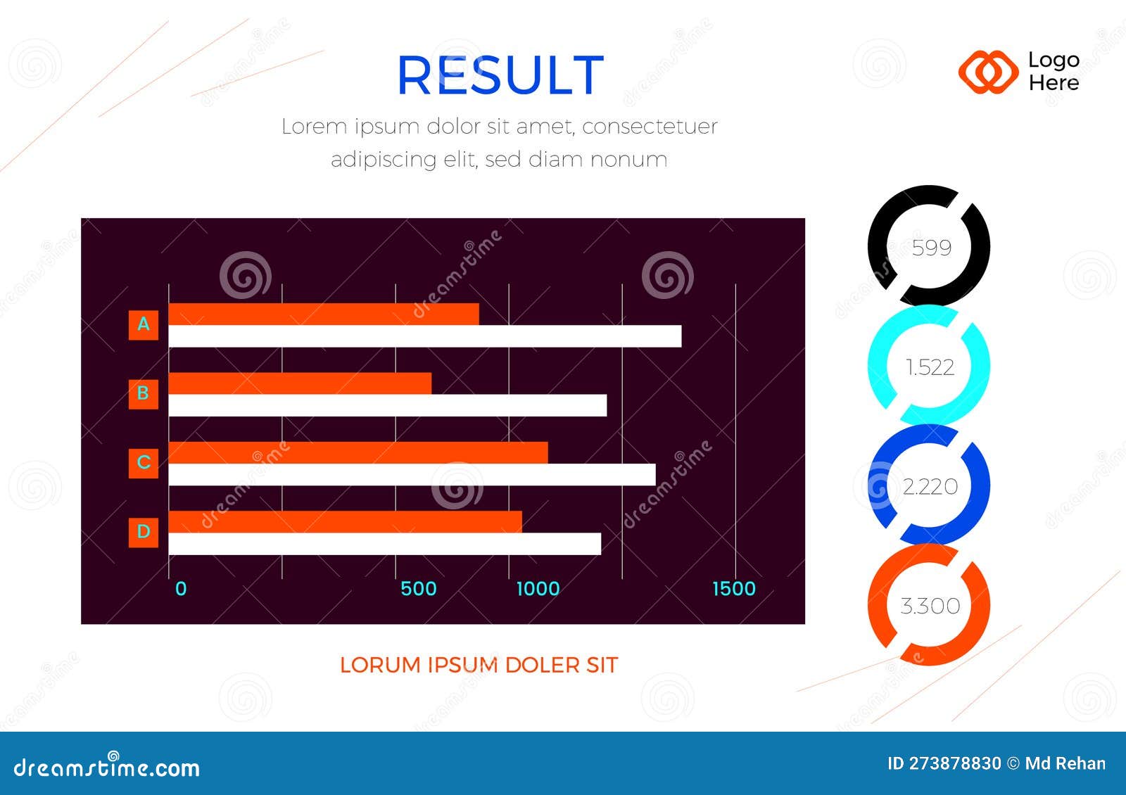 Result graph design stock vector. Illustration of circle - 273878830
