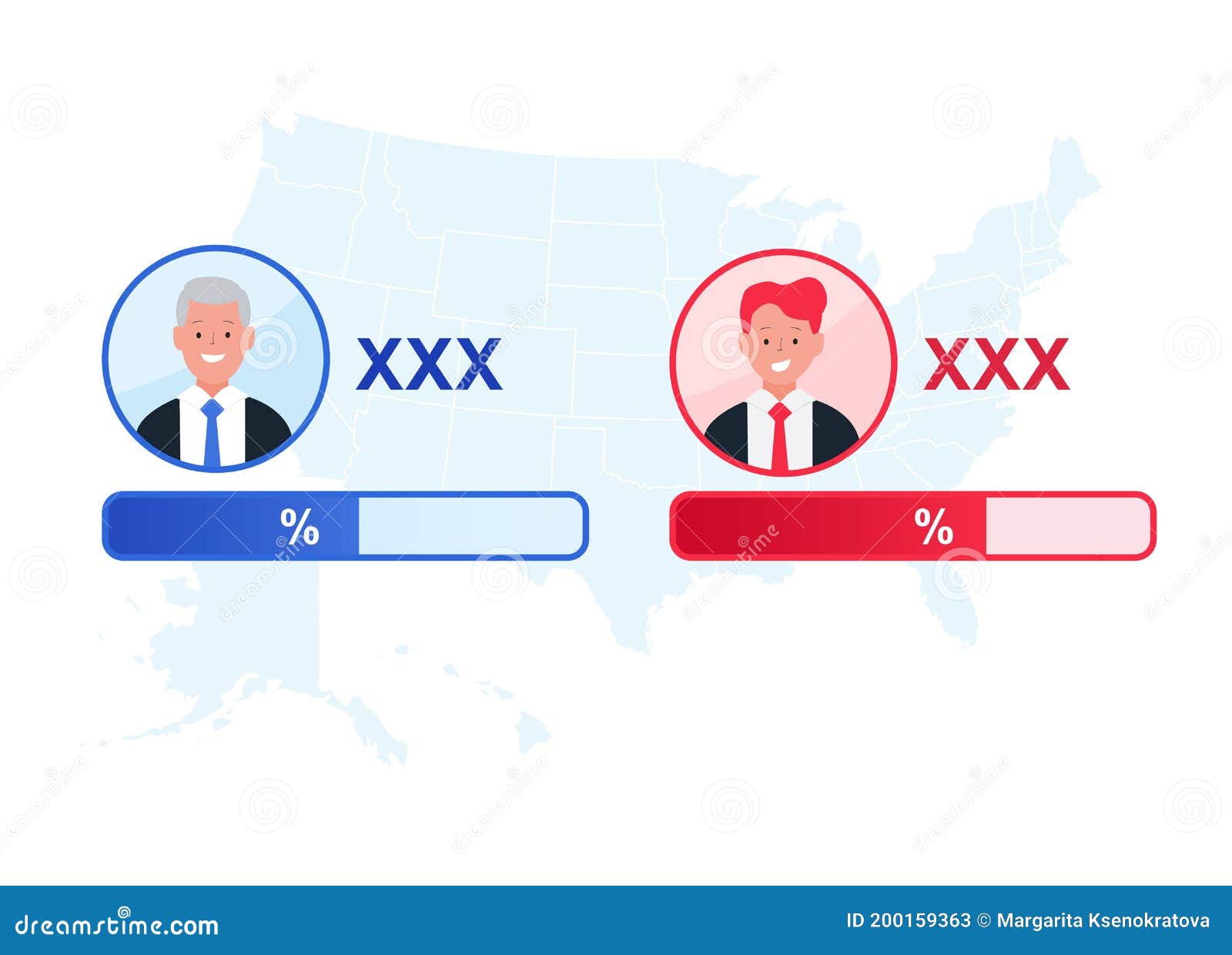 Result of Voting for President. Chart, Analysis Graph. Rating of ...