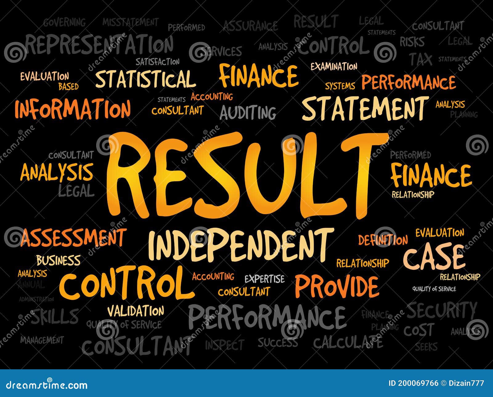 RESULT word cloud stock illustration. Illustration of procedure - 200069766