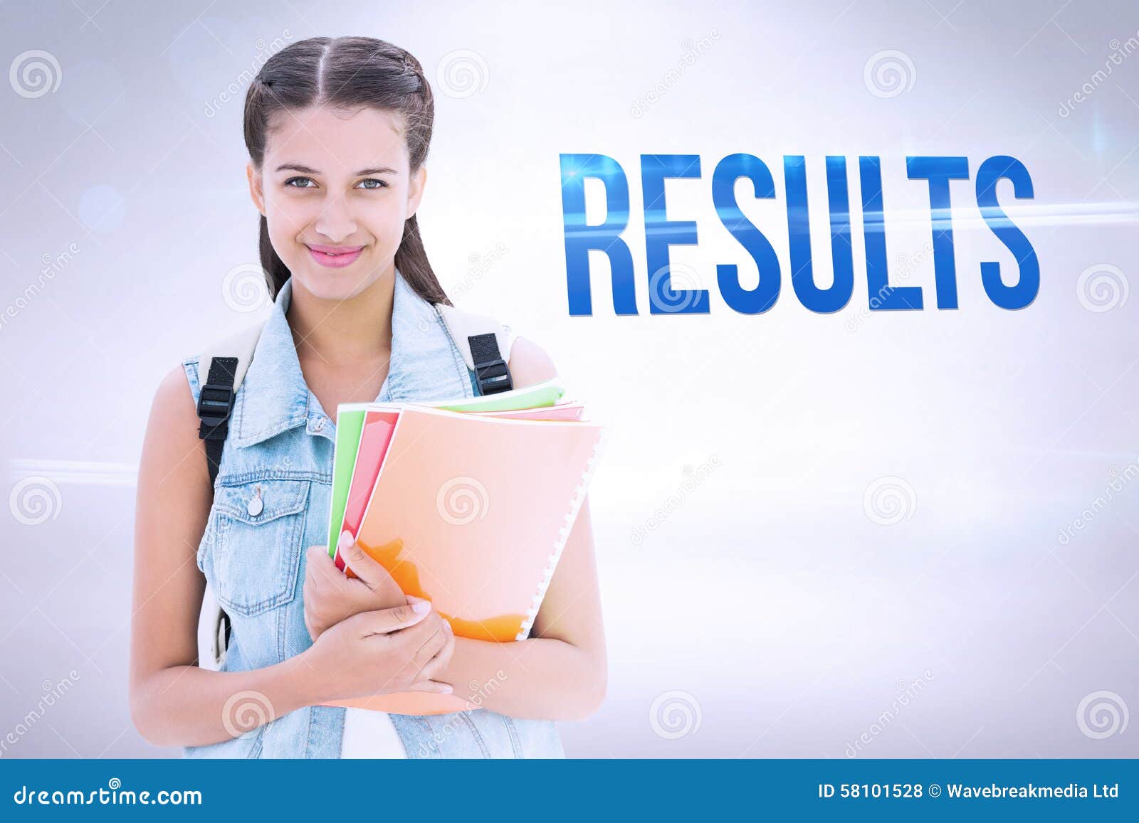 Results Against Grey Background Stock Photo - Image: 58101528