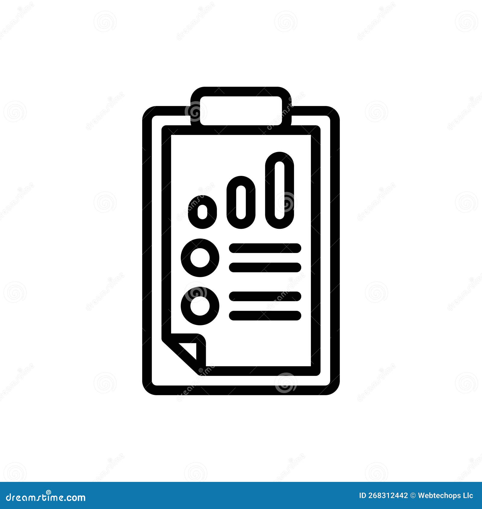 Black Line Icon for Results, Outcome and Upshot Stock Illustration ...