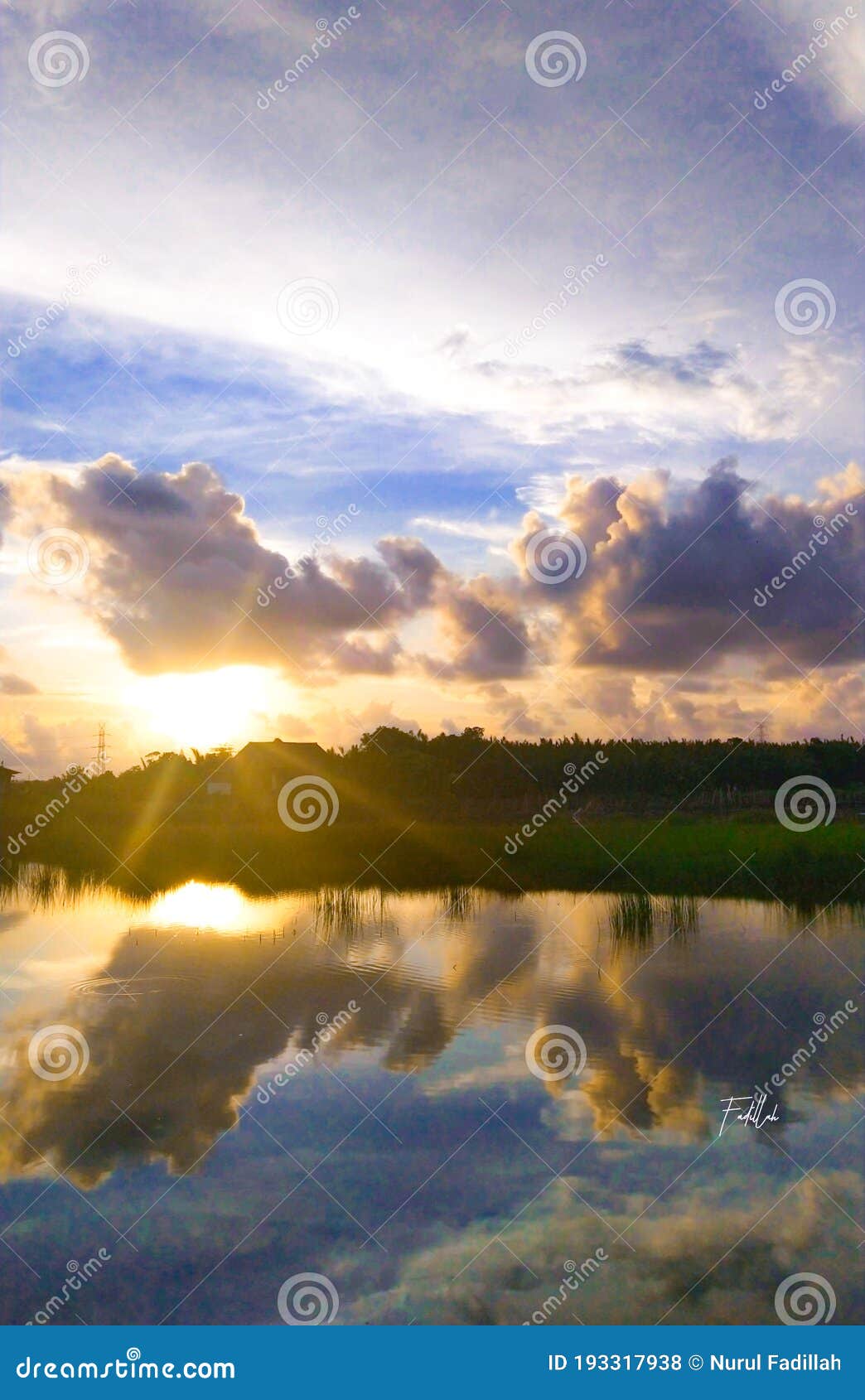 Sunset by the sea stock photo. Image of lanscape, natural - 193317938