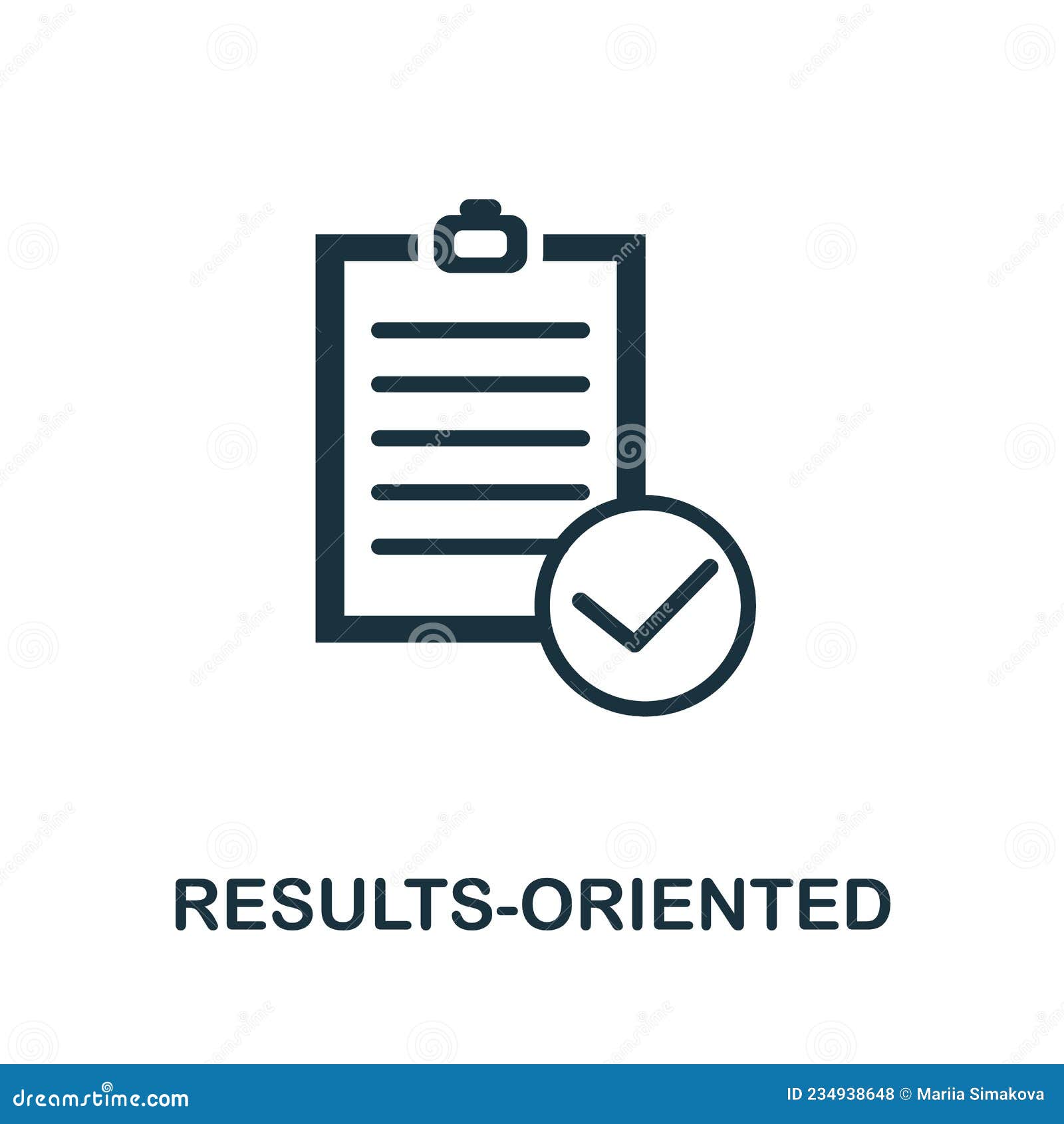 Results-Oriented Icon. Monochrome Sign from Work Ethic Collection ...