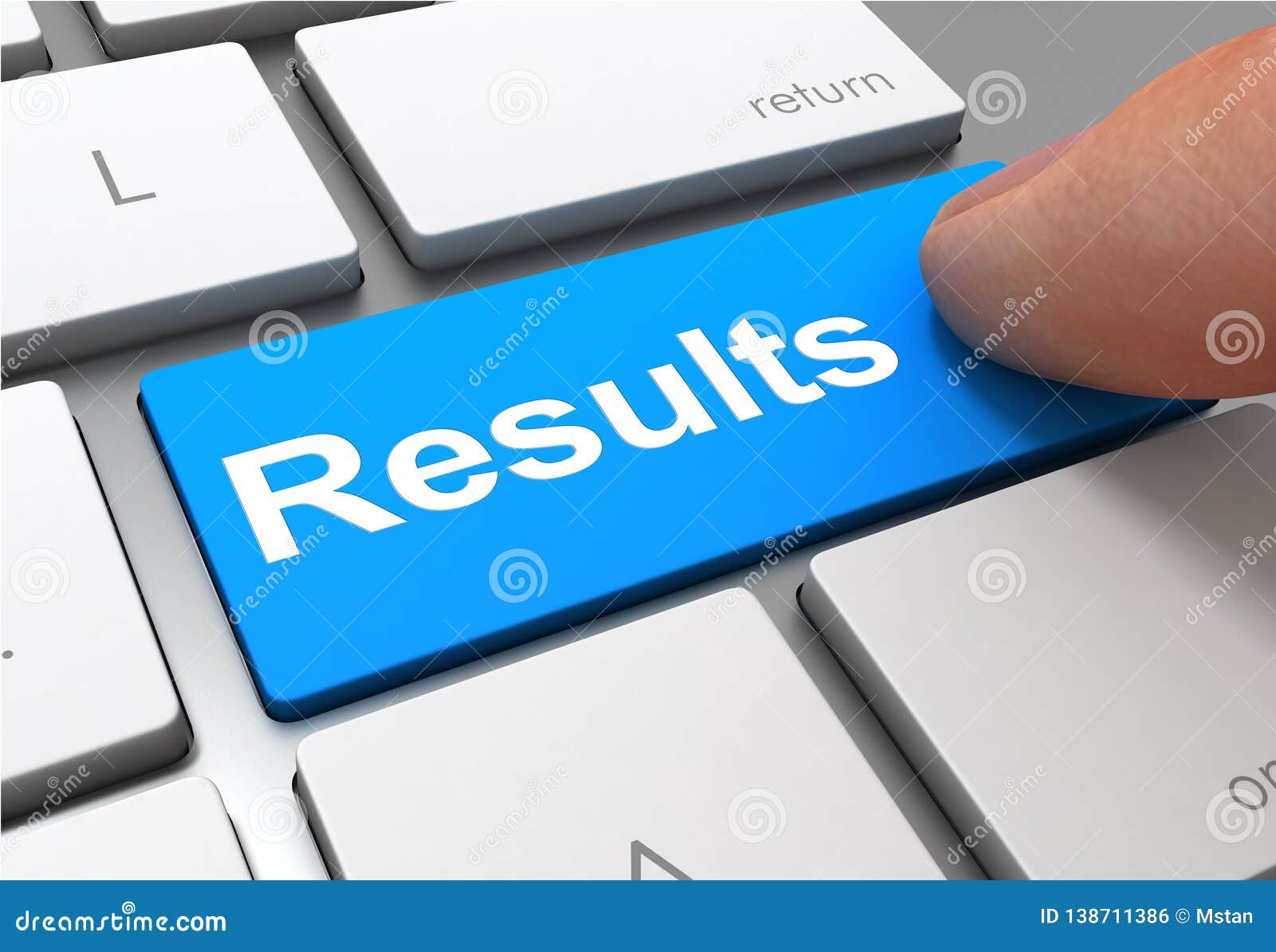 Results Push Button Concept 3d Illustration Stock Illustration ...