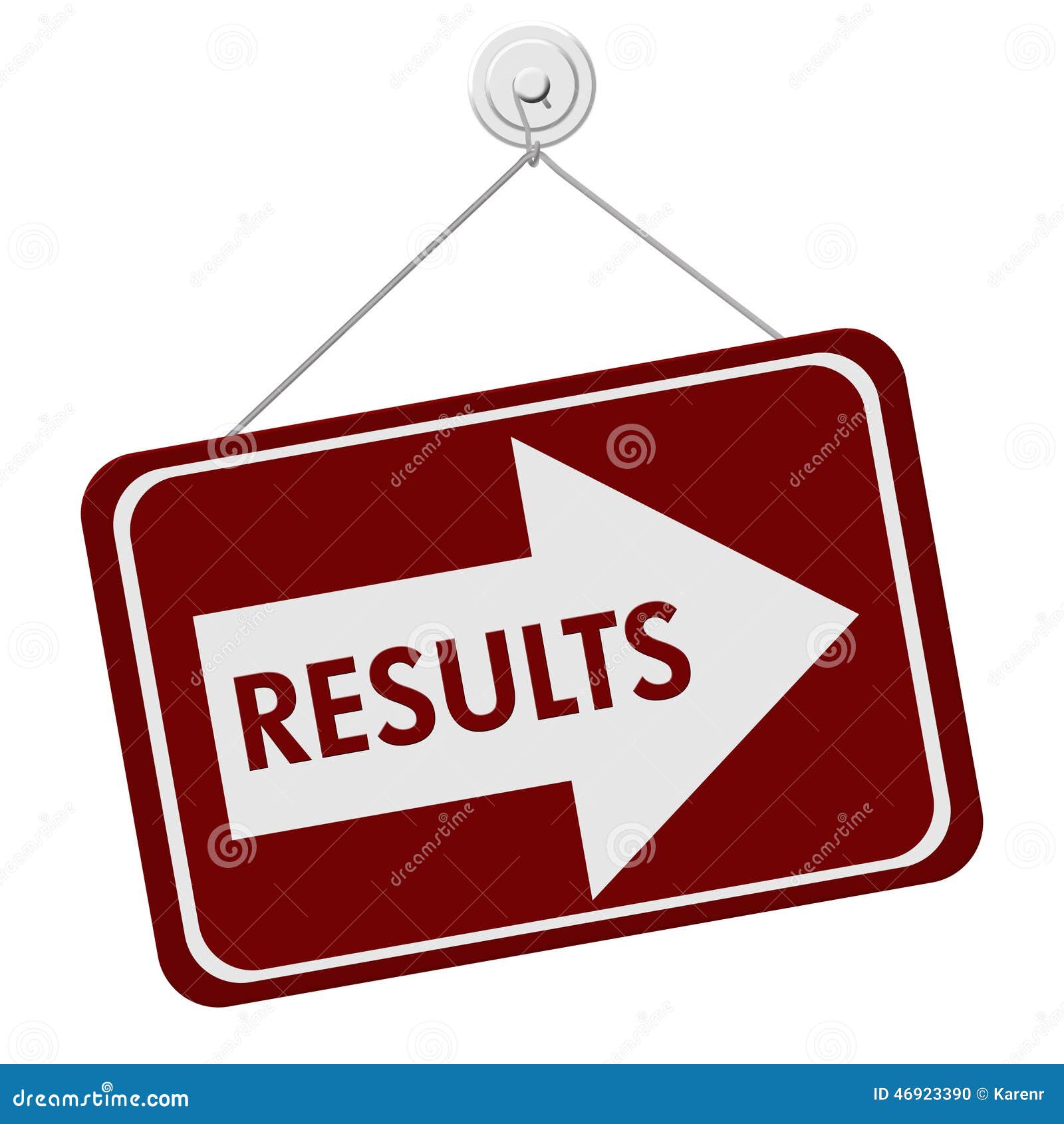 Results Sign stock illustration. Illustration of hanging - 46923390