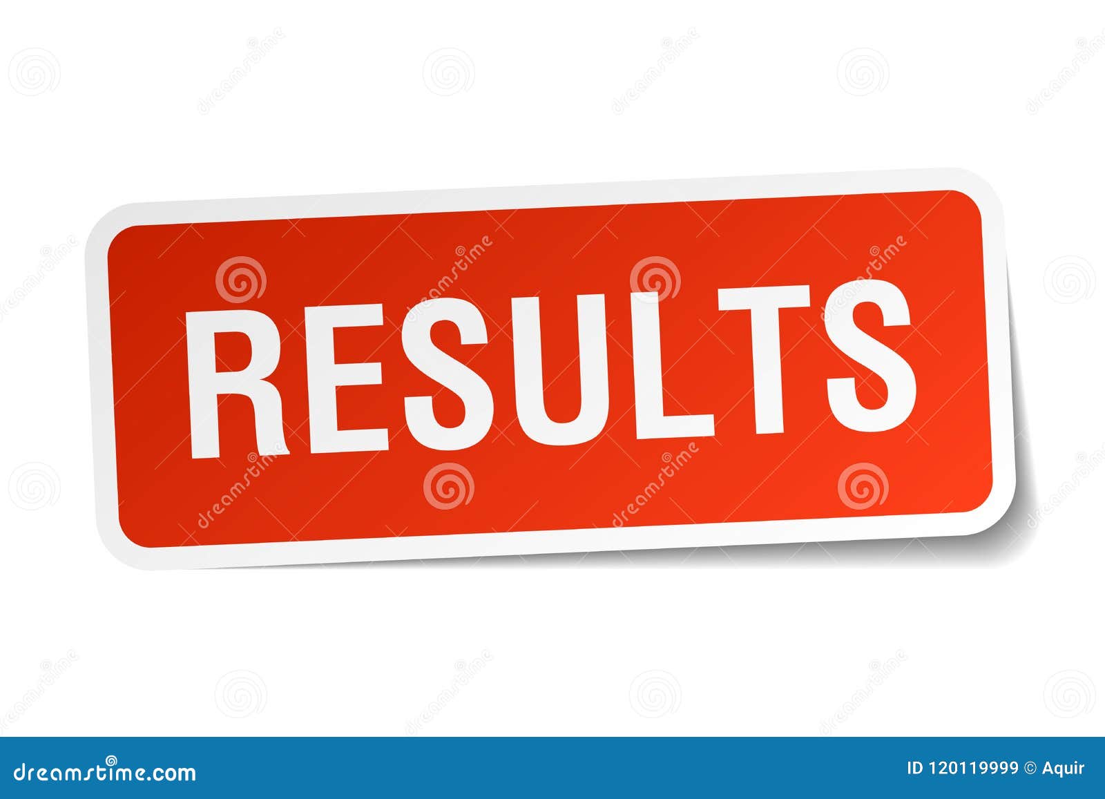 Results sticker stock vector. Illustration of label - 120119999