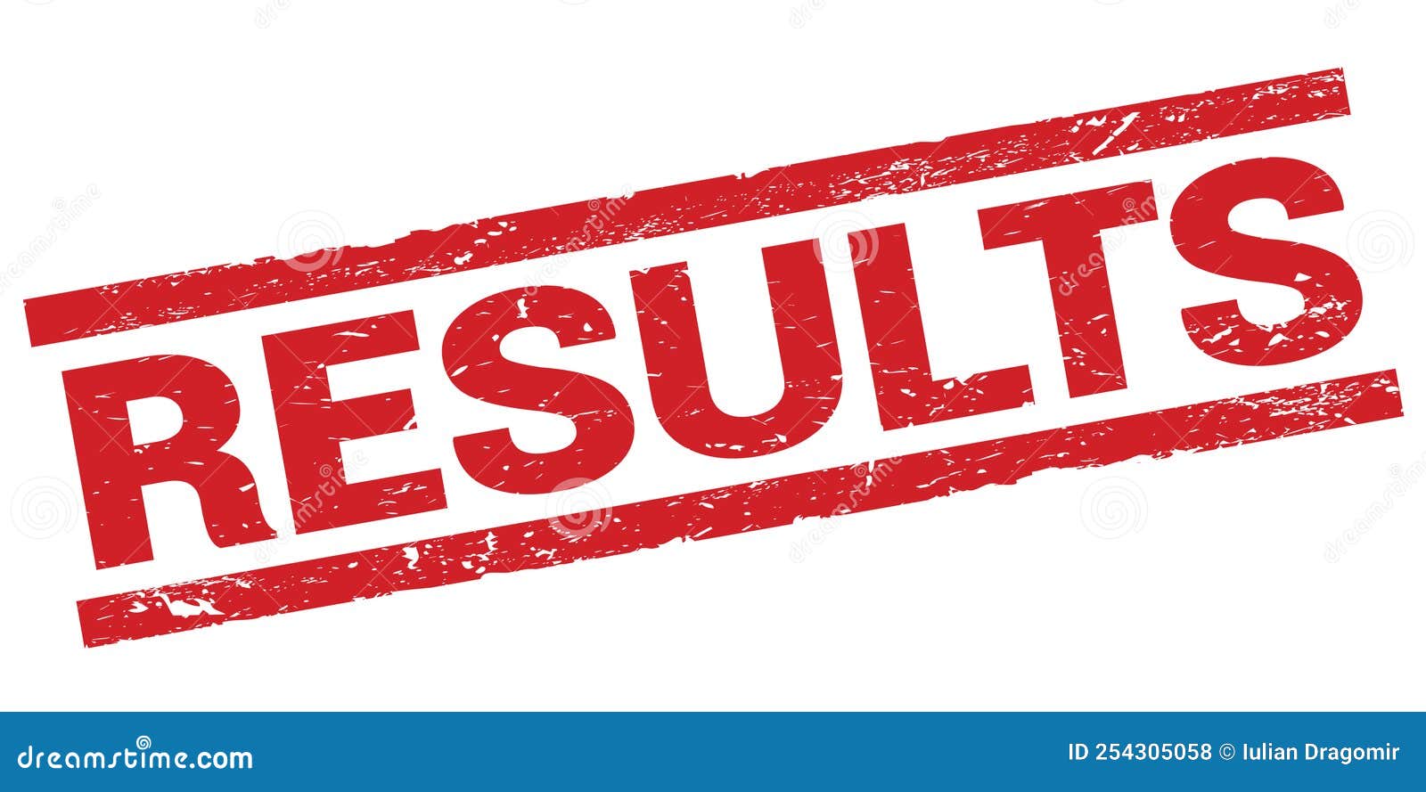 RESULTS Text on Red Rectangle Stamp Sign Stock Illustration ...