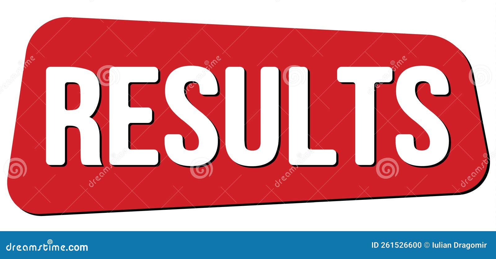 RESULTS Text on Red Trapeze Stamp Sign Stock Illustration ...