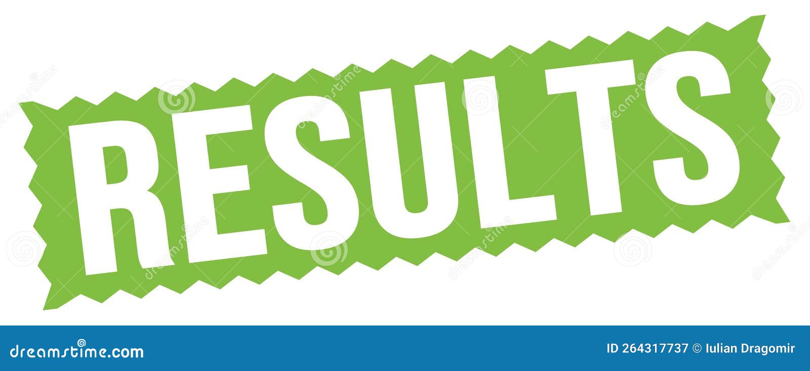 RESULTS Text Written on Green Stamp Sign Stock Illustration ...