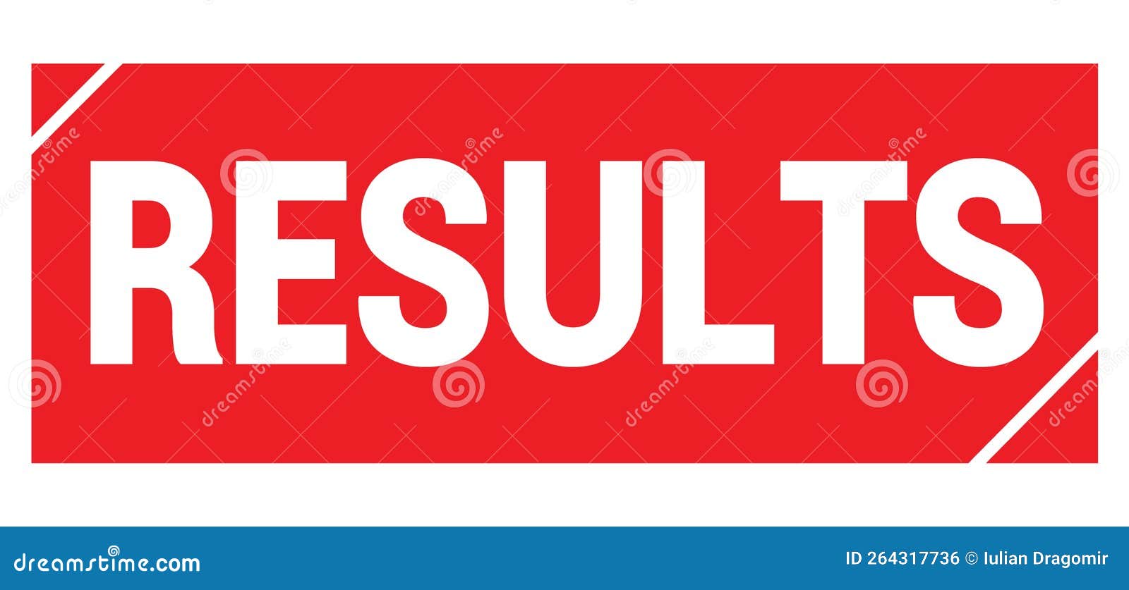 RESULTS Text Written on Red Stamp Sign Stock Illustration ...