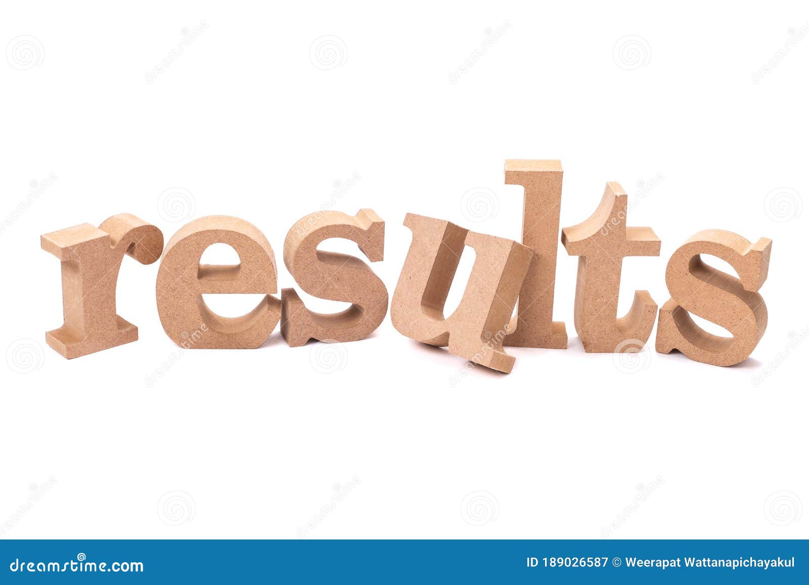 Results Wood Word stock image. Image of objective, brown - 189026587