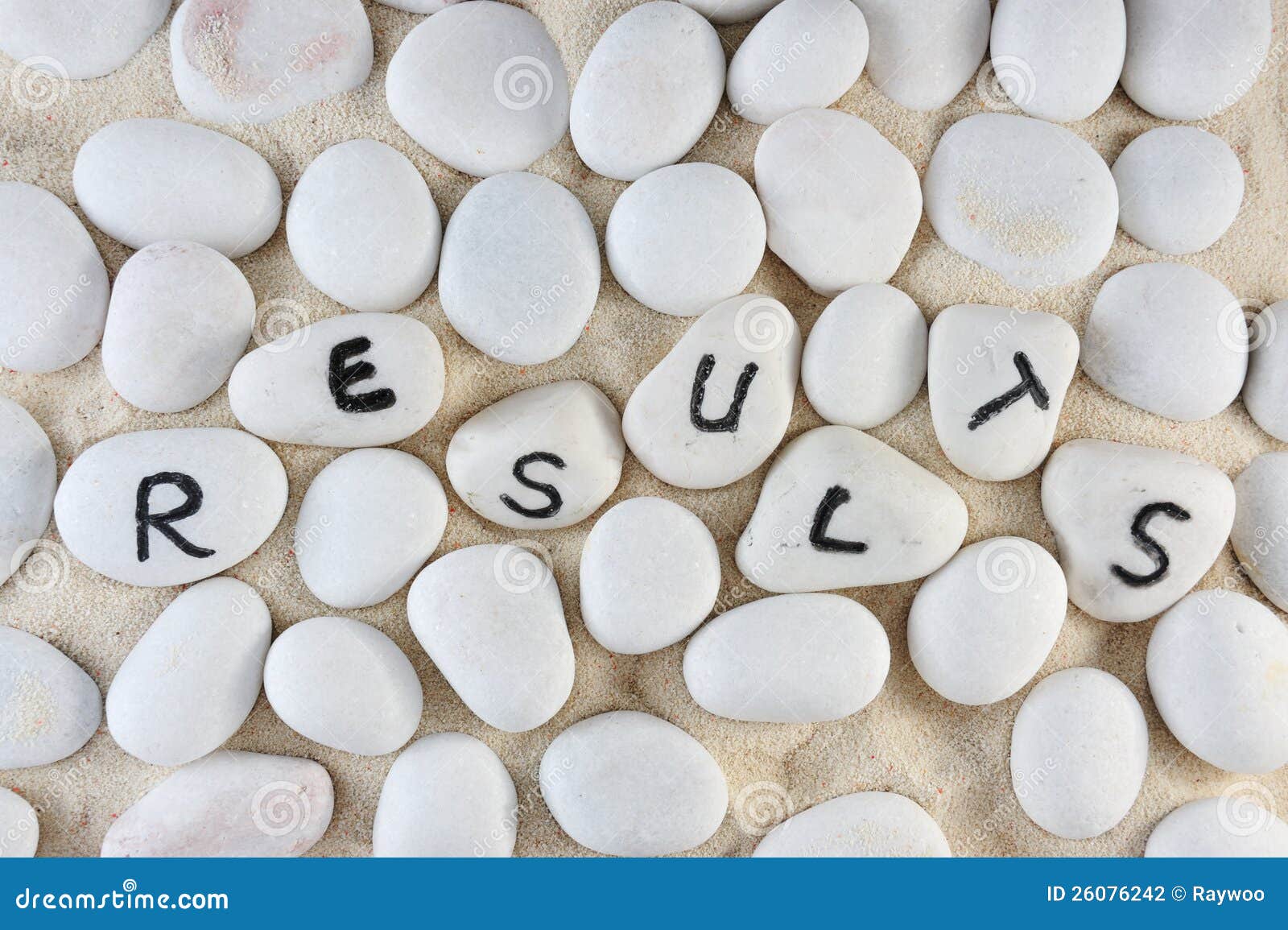 Results word stock photo. Image of text, stones, texture - 26076242