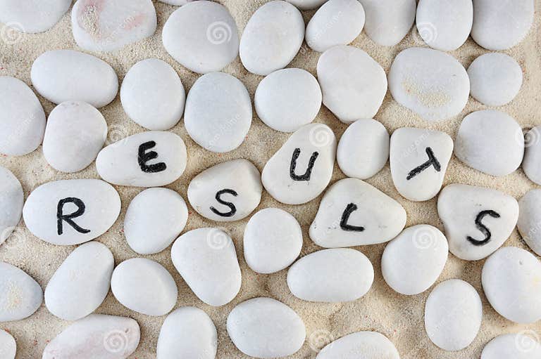 Results word stock photo. Image of text, stones, texture - 26076242