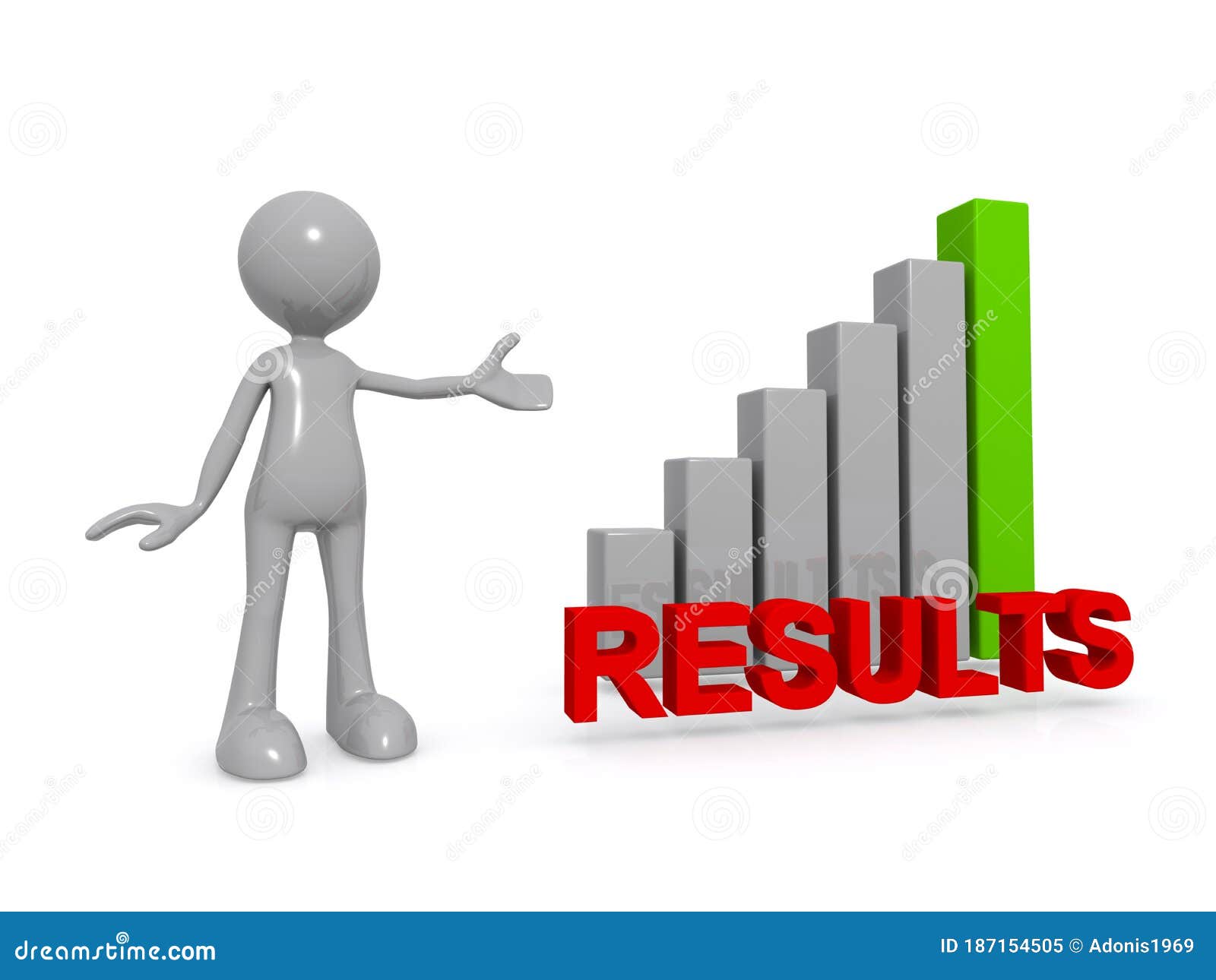 Results Word with Graph and Man Stock Illustration - Illustration of ...