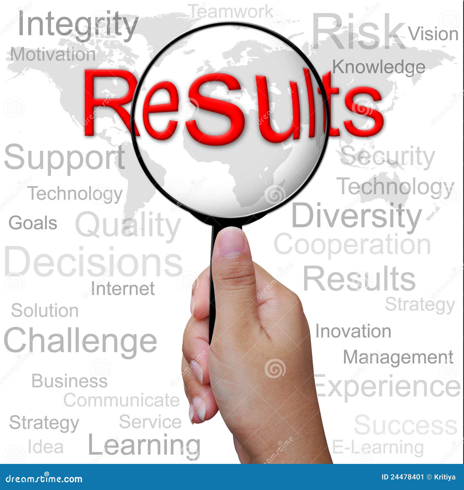 Results, Word in Magnifying Glass Stock Image - Image of mark ...