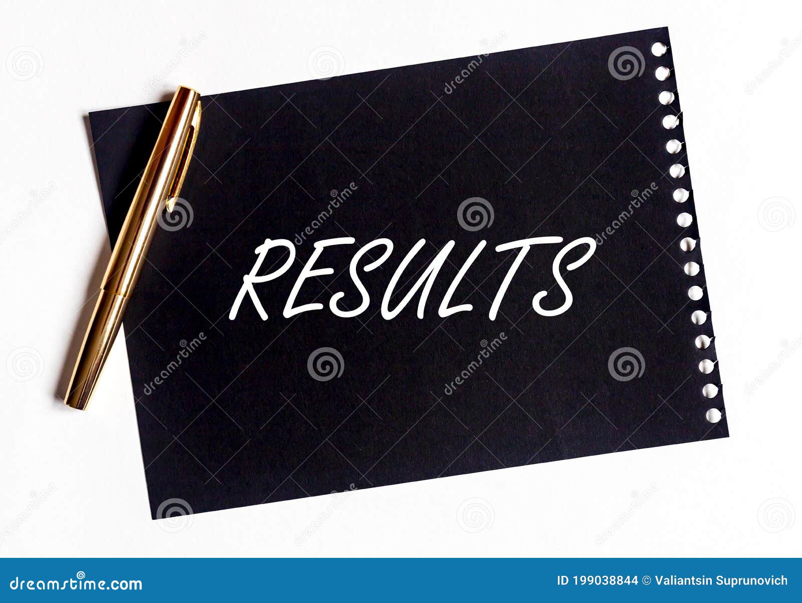 Results Word on Paper Card on White Office Table Stock Photo - Image of ...