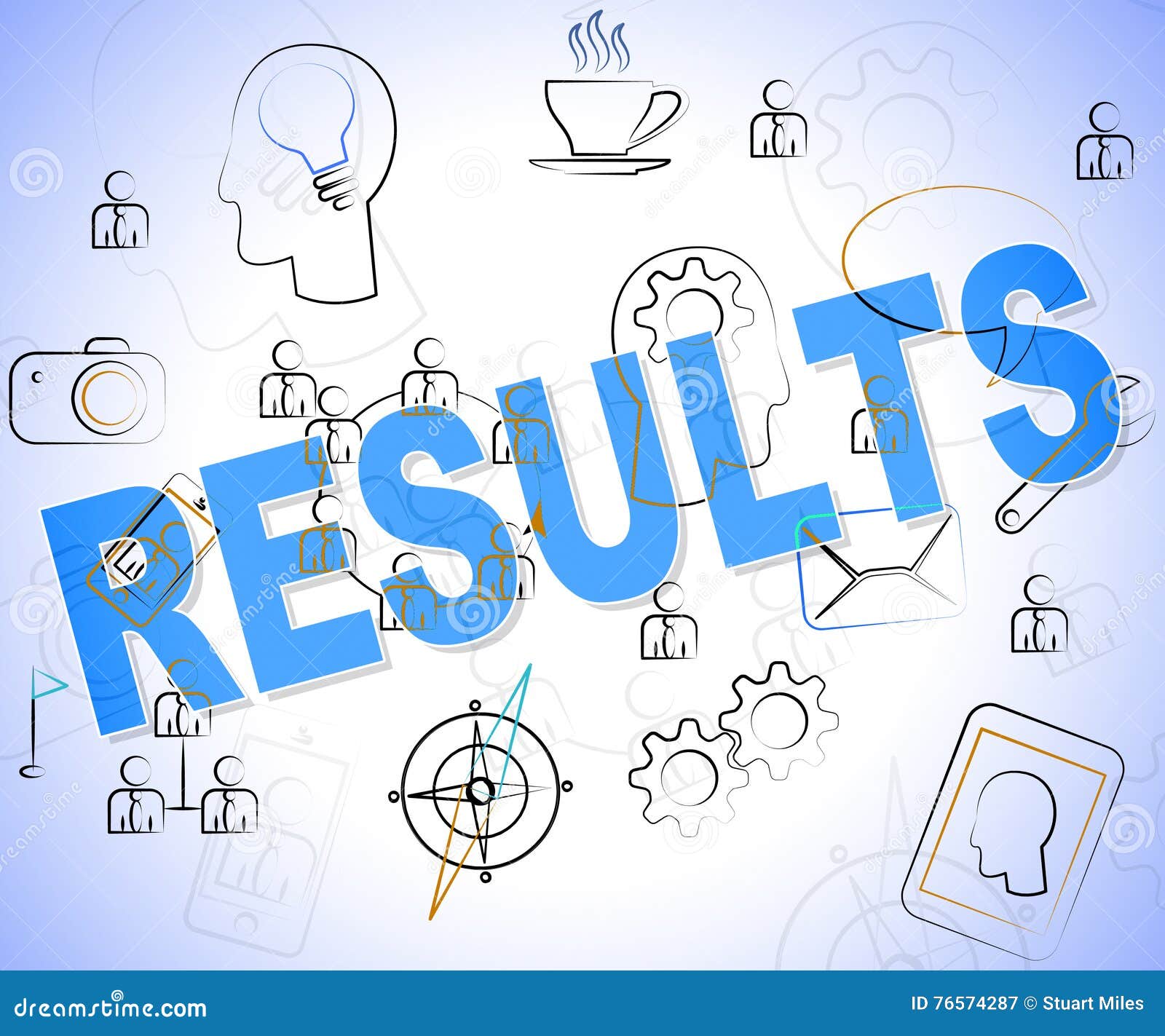 Results Word Shows Consequence Report and Score Stock Illustration ...