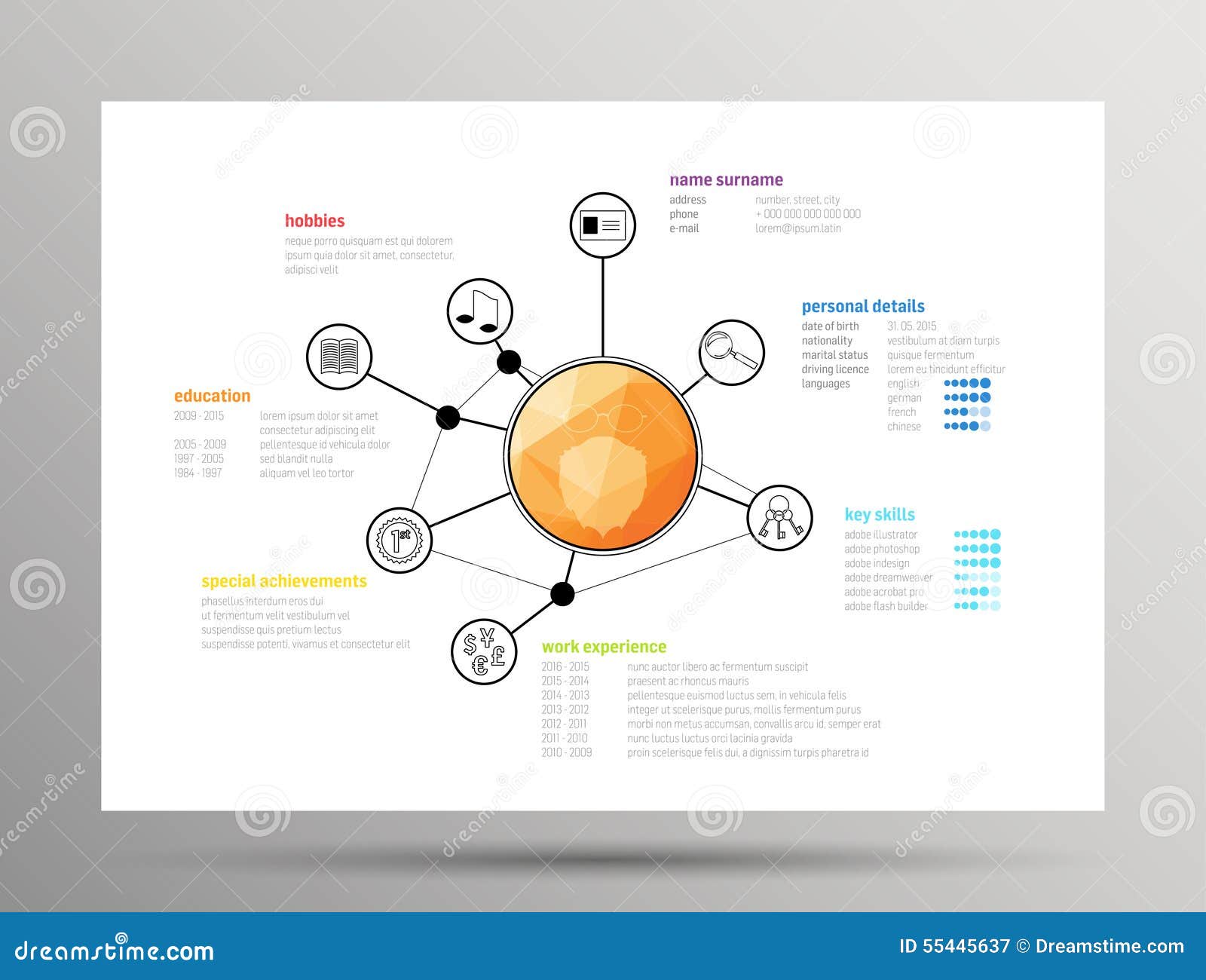 Cv, Curriculum Vitae Message Sign Concept Royalty-Free Illustration ...