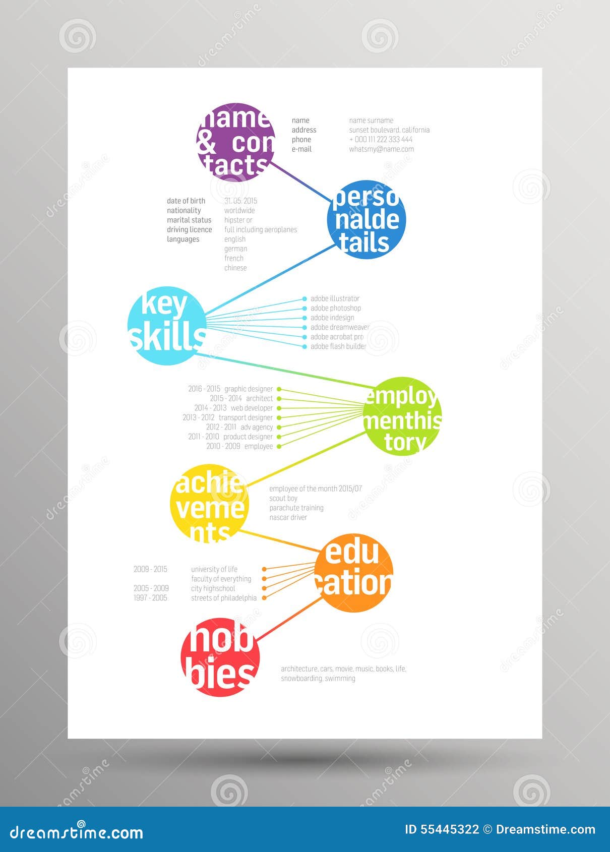 CV Resume / Curriculum Vitae Light Stock Photography | CartoonDealer ...