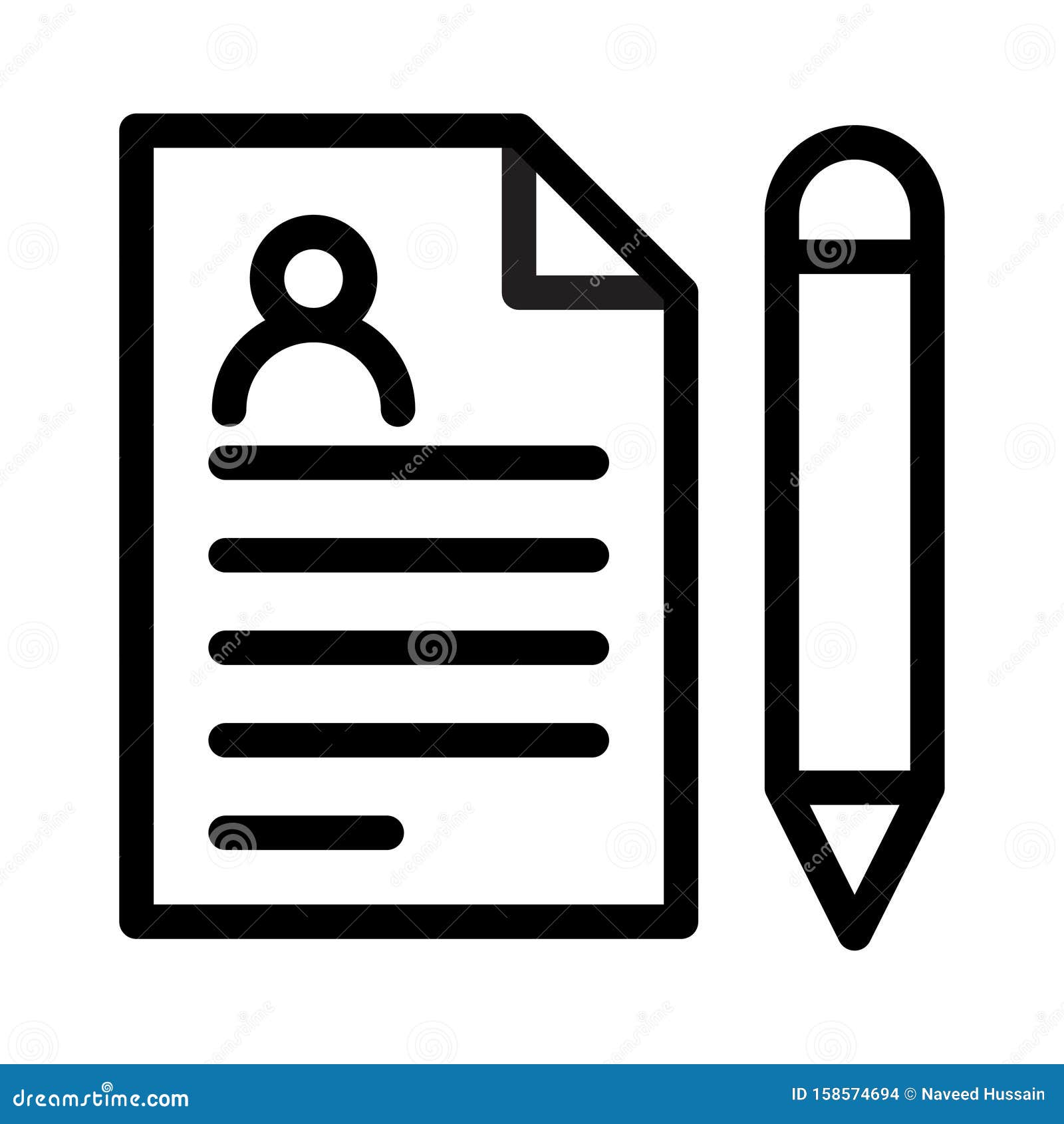 Resume Flags Color Line Vector Icon Stock Illustration - Illustration ...