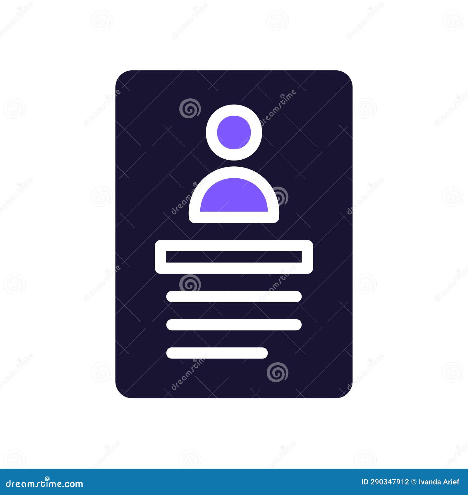 Resume Icon Solid Purple Black Business Symbol Illustration Stock ...