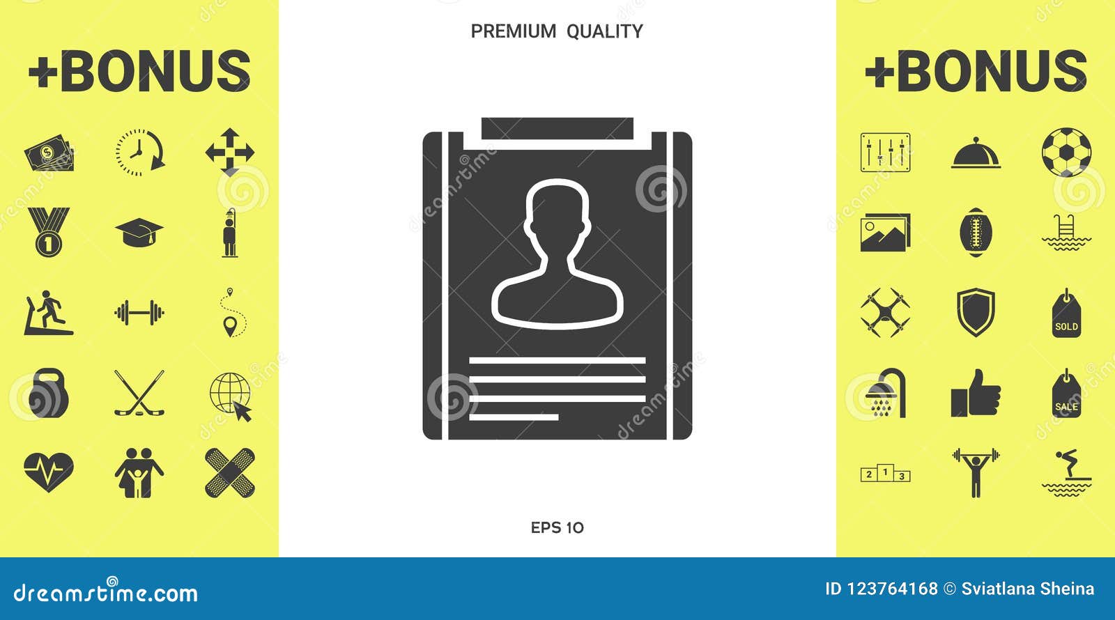 Resume icon symbol stock vector. Illustration of profession - 123764168