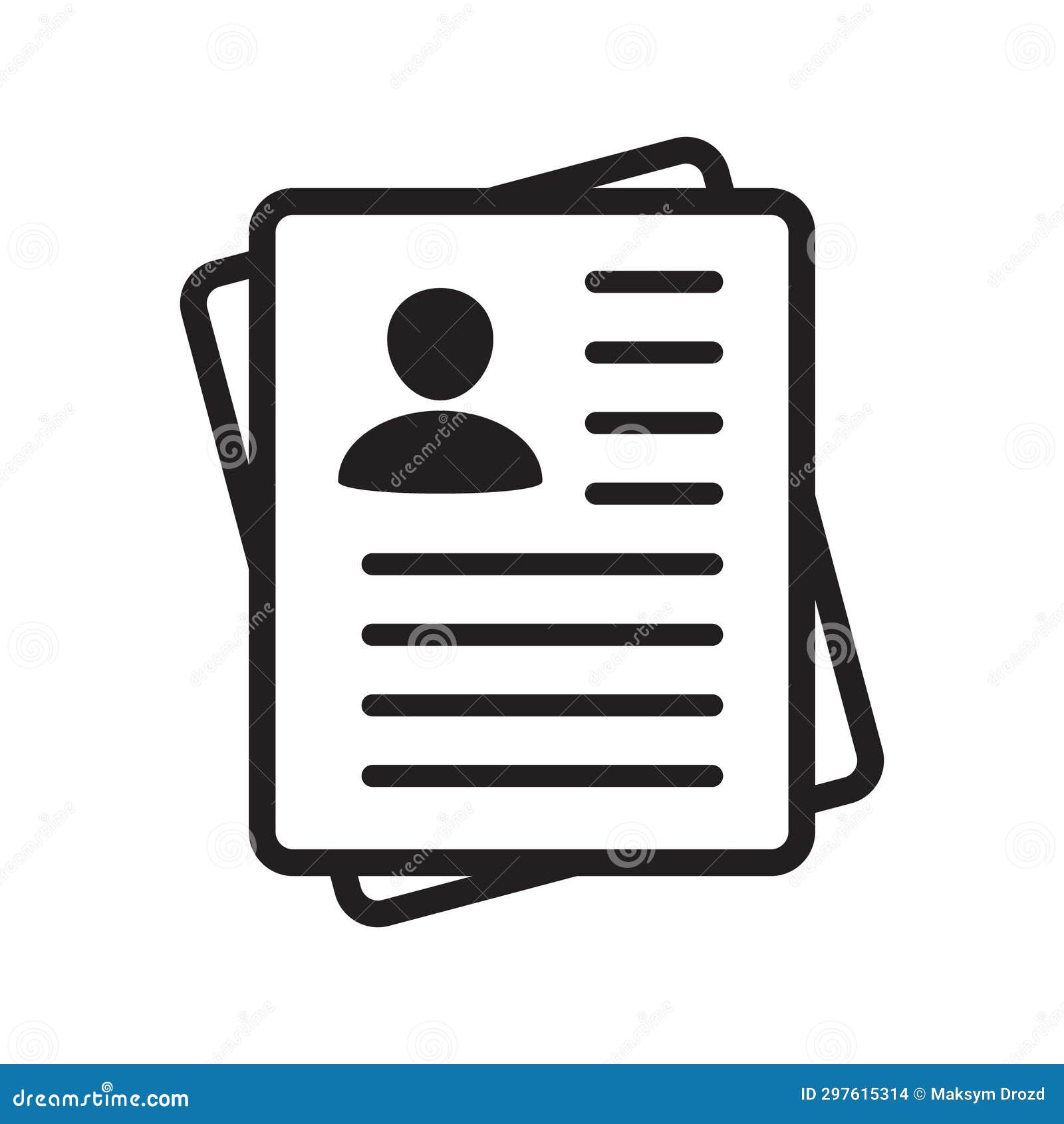 Resume Icon, Portfolio, Identity Card Icon, Identification Paper, Human ...