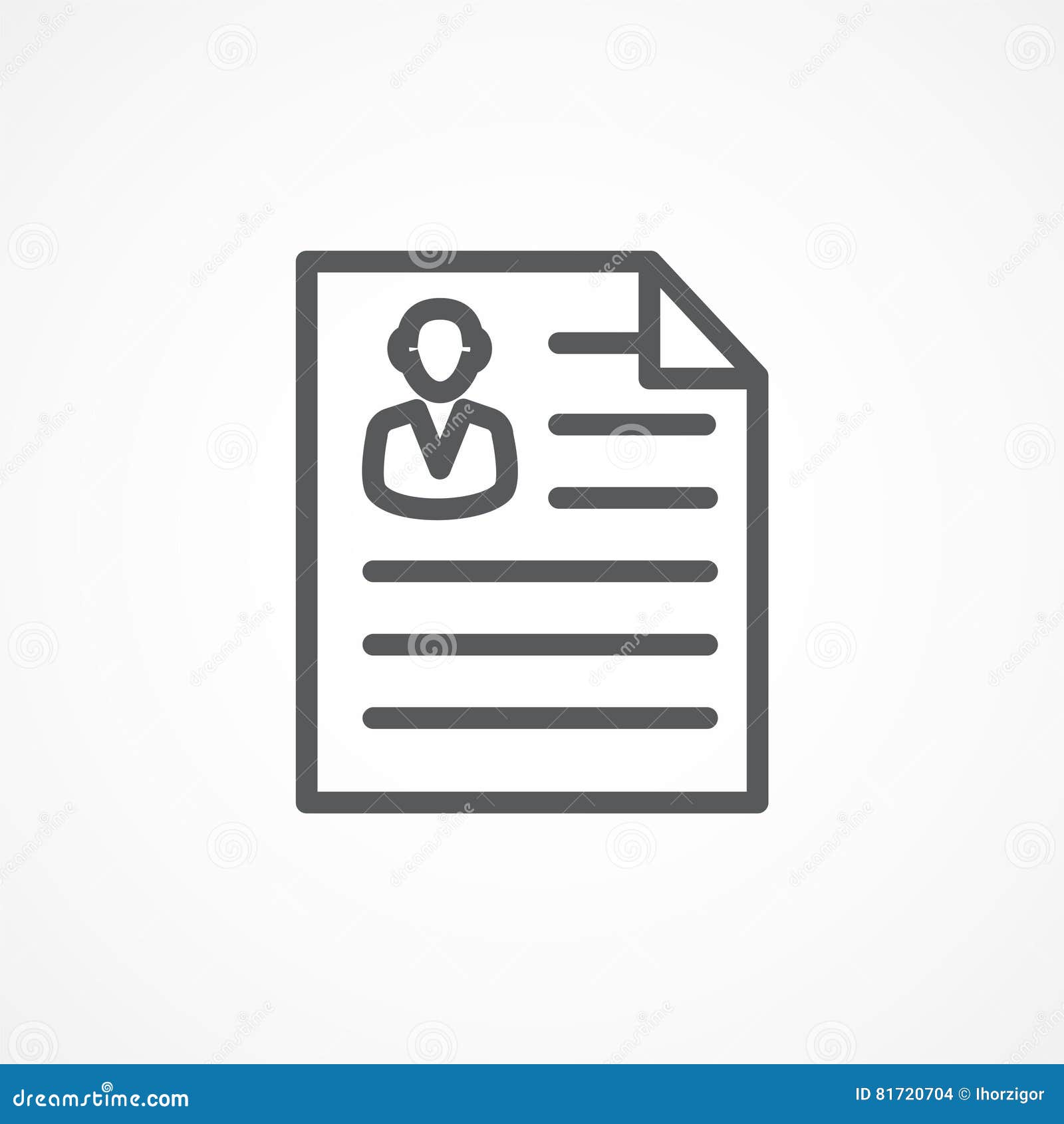 Cv Resume Icon Vector | CartoonDealer.com #103919844