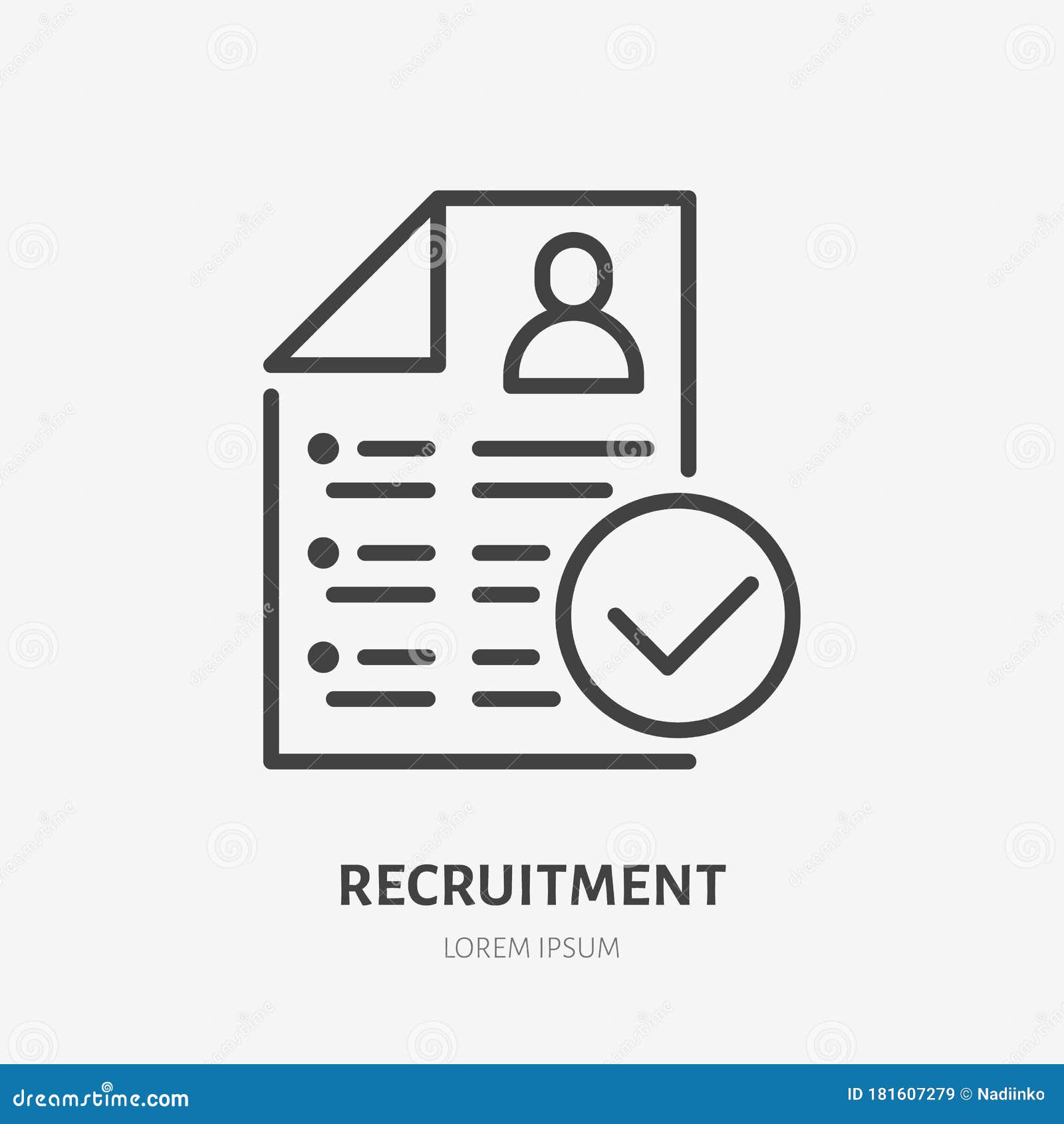 Cv, Job, Resume Line Illustration Icon On White Background ... Cv, Job, Resume Line Illustration Icon On White Background ...