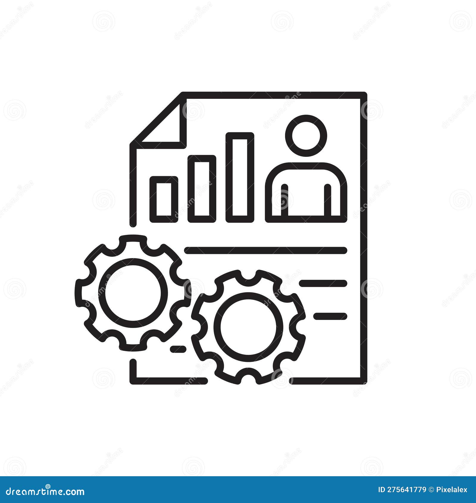 Cv, Job, Resume Line Illustration Icon On White Background ... Cv, Job, Resume Line Illustration Icon On White Background ...