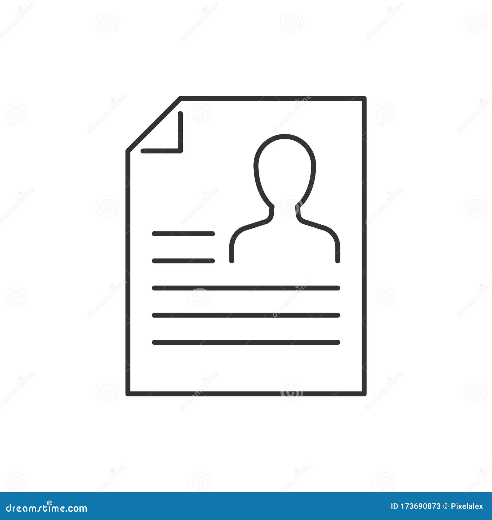 Cv, Job, Resume Line Illustration Icon On White Background ... Cv, Job, Resume Line Illustration Icon On White Background ...