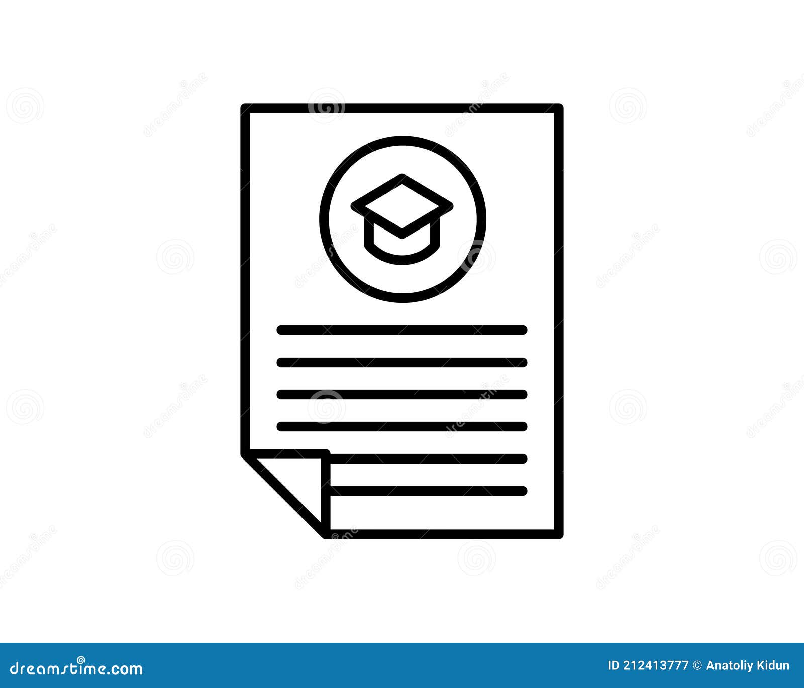 Resume Linear Icon. Modern Outline Resume Logo Concept on White ...