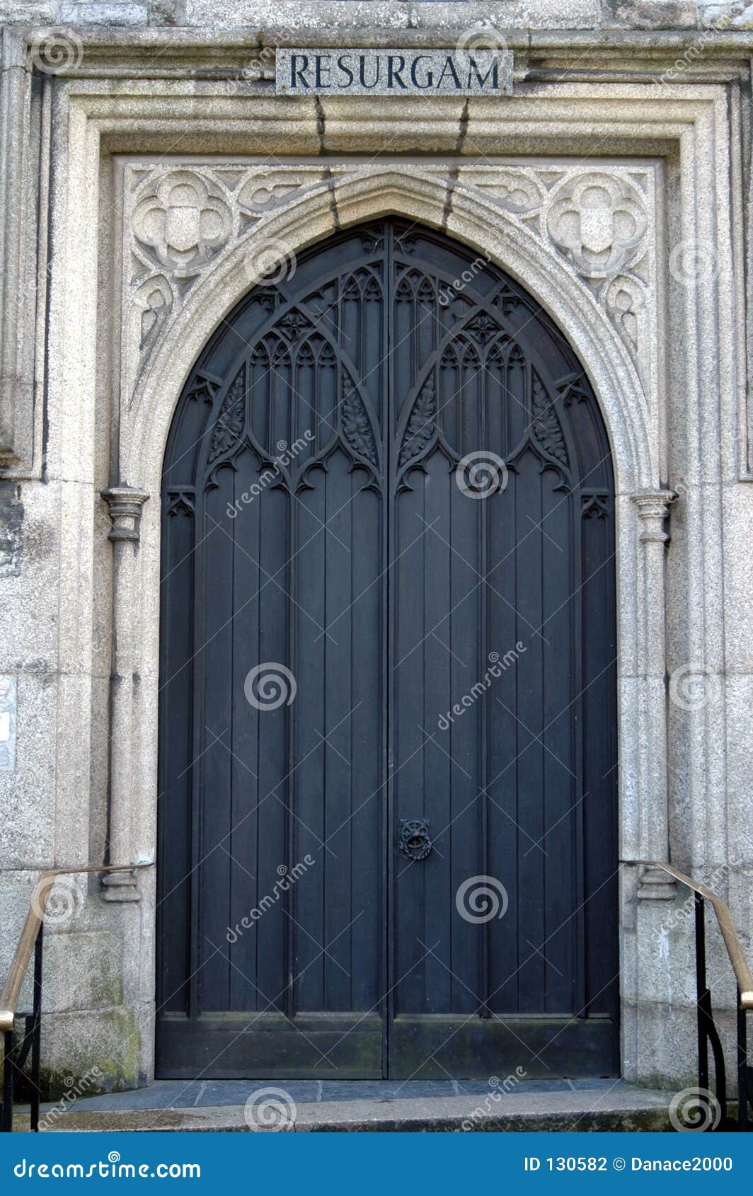 Resurgam stock photo. Image of entry, latin, door, cathedral - 130582
