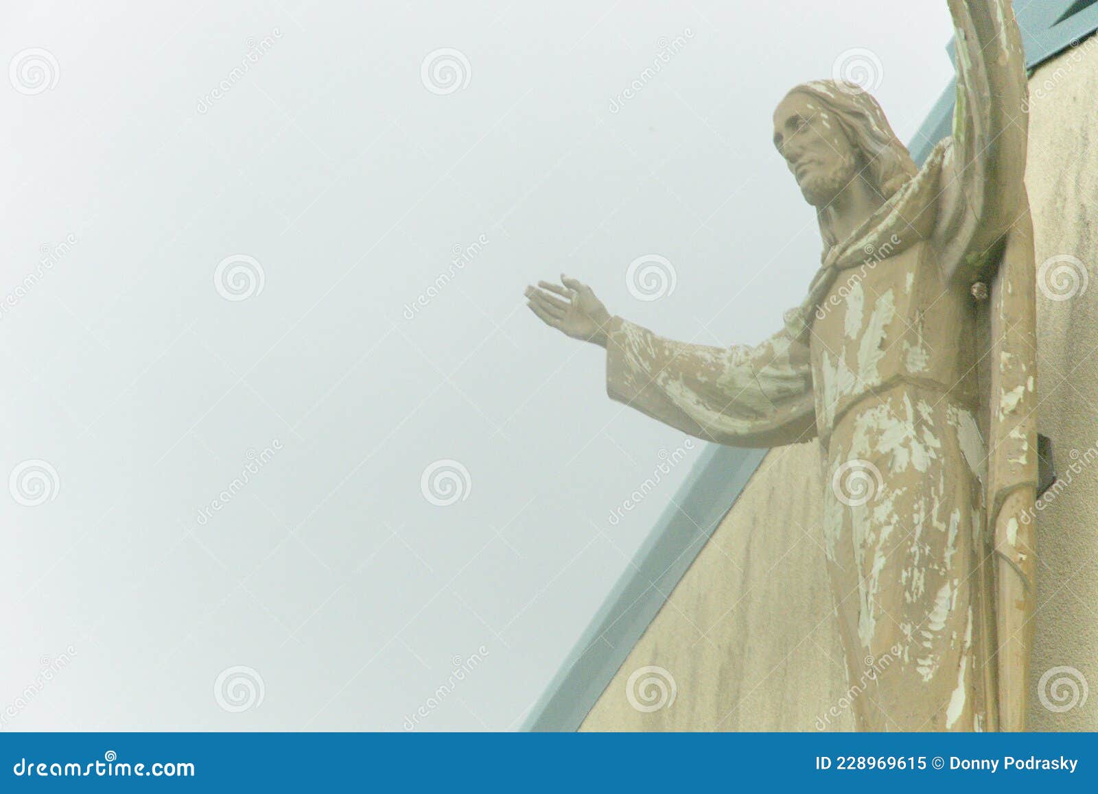 Resurrected Jesus Statue from Below Left Stock Image - Image of ...