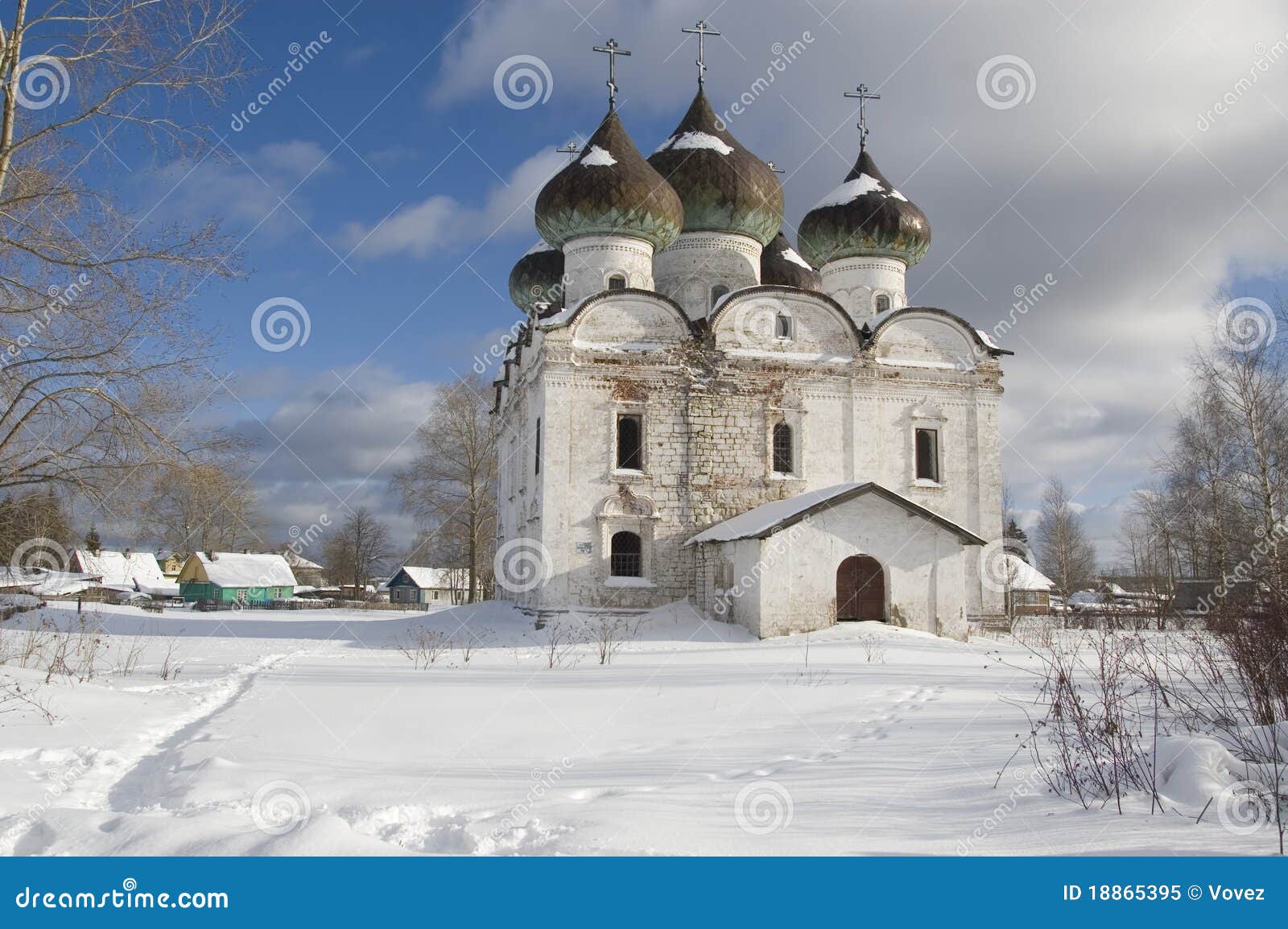 Resurrection Church in Kargopol Stock Image - Image of orthodoxy, snow ...