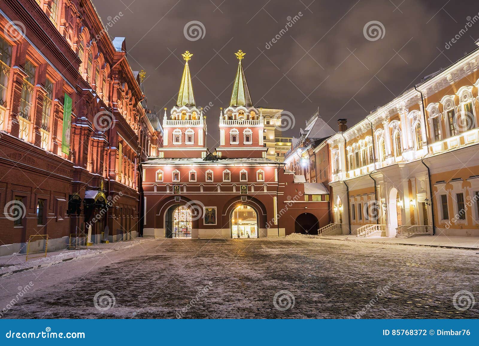 Resurrection Gate on Red Square in Moscow, Russia Stock Photo - Image ...