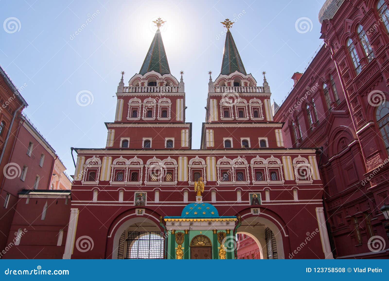 Resurrection Gate on Red Square Stock Photo - Image of iberian ...