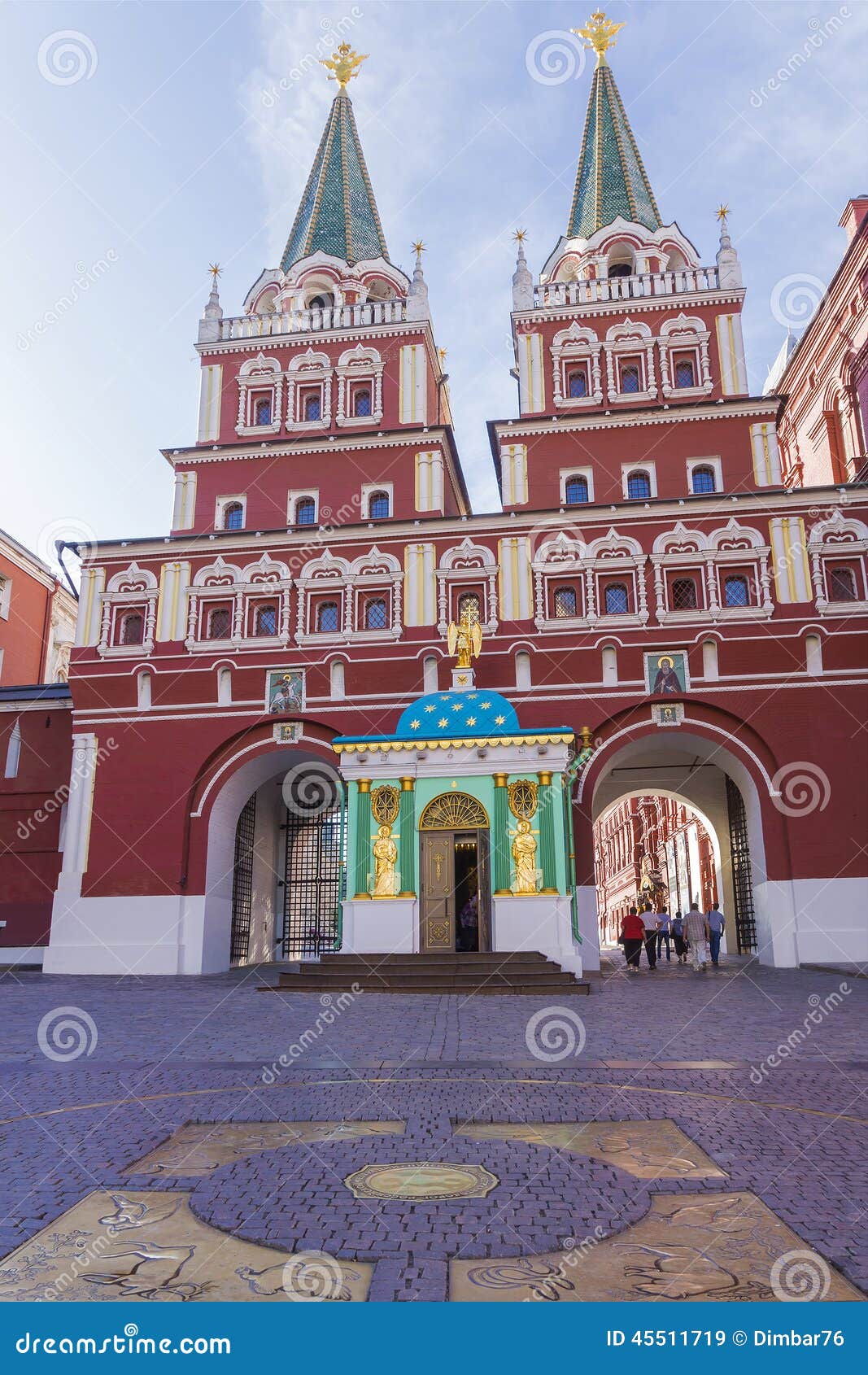 Resurrection Gates on the Red Square, Moscow Russia Stock Image - Image ...