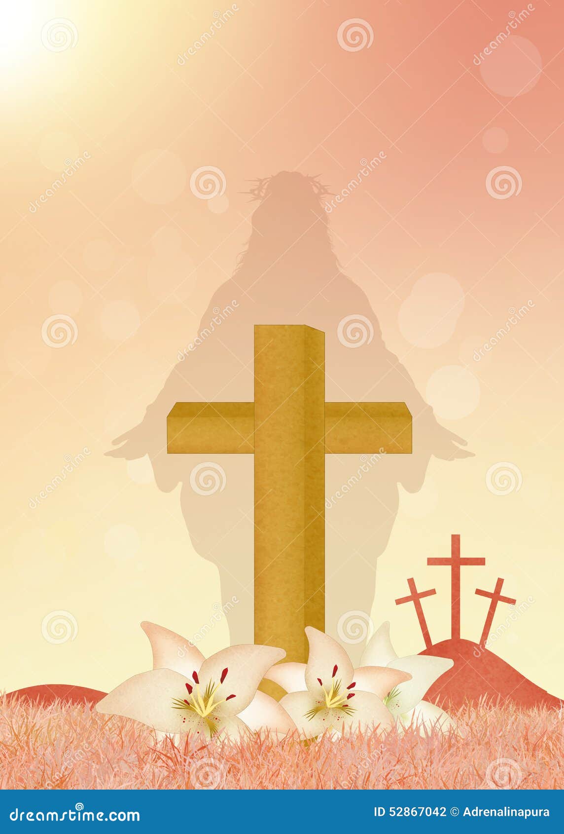 Resurrection stock illustration. Illustration of christ - 52867042