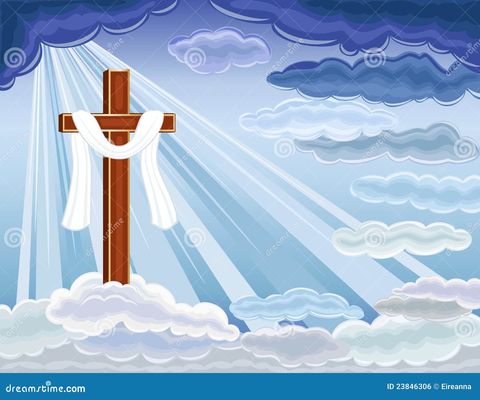 Resurrection of Jesus stock vector. Illustration of blue - 23846306