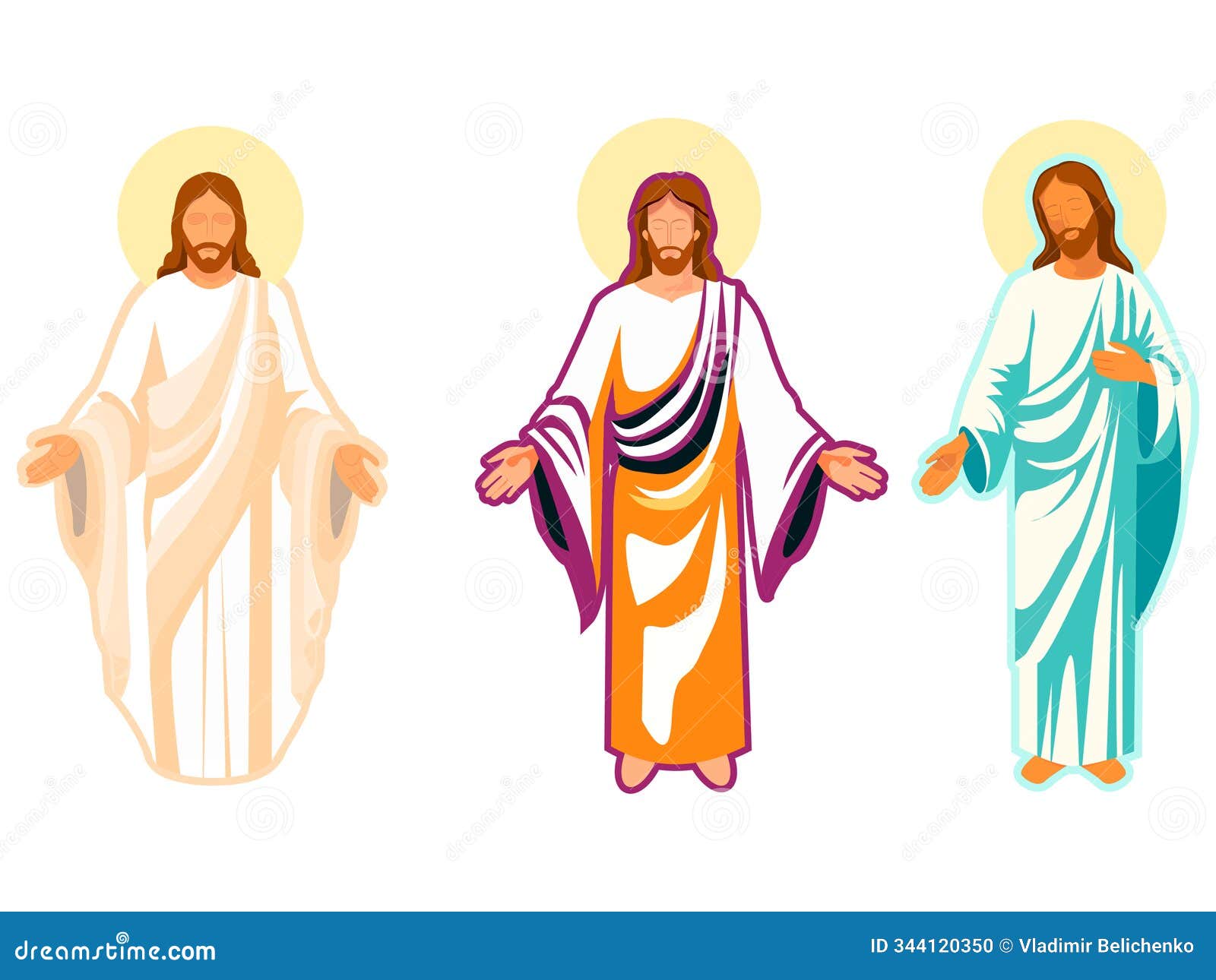 Resurrection Jesus Christ Sticker Set Stock Vector - Illustration of ...