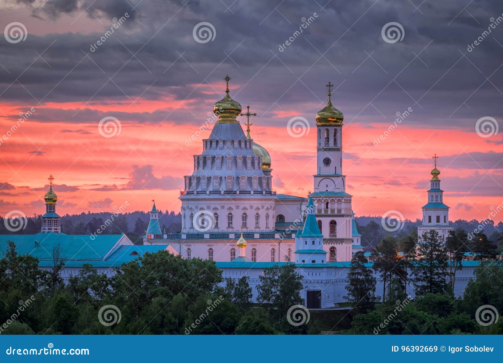 Resurrection New Jerusalem Monastery in the Morning Stock Image - Image ...